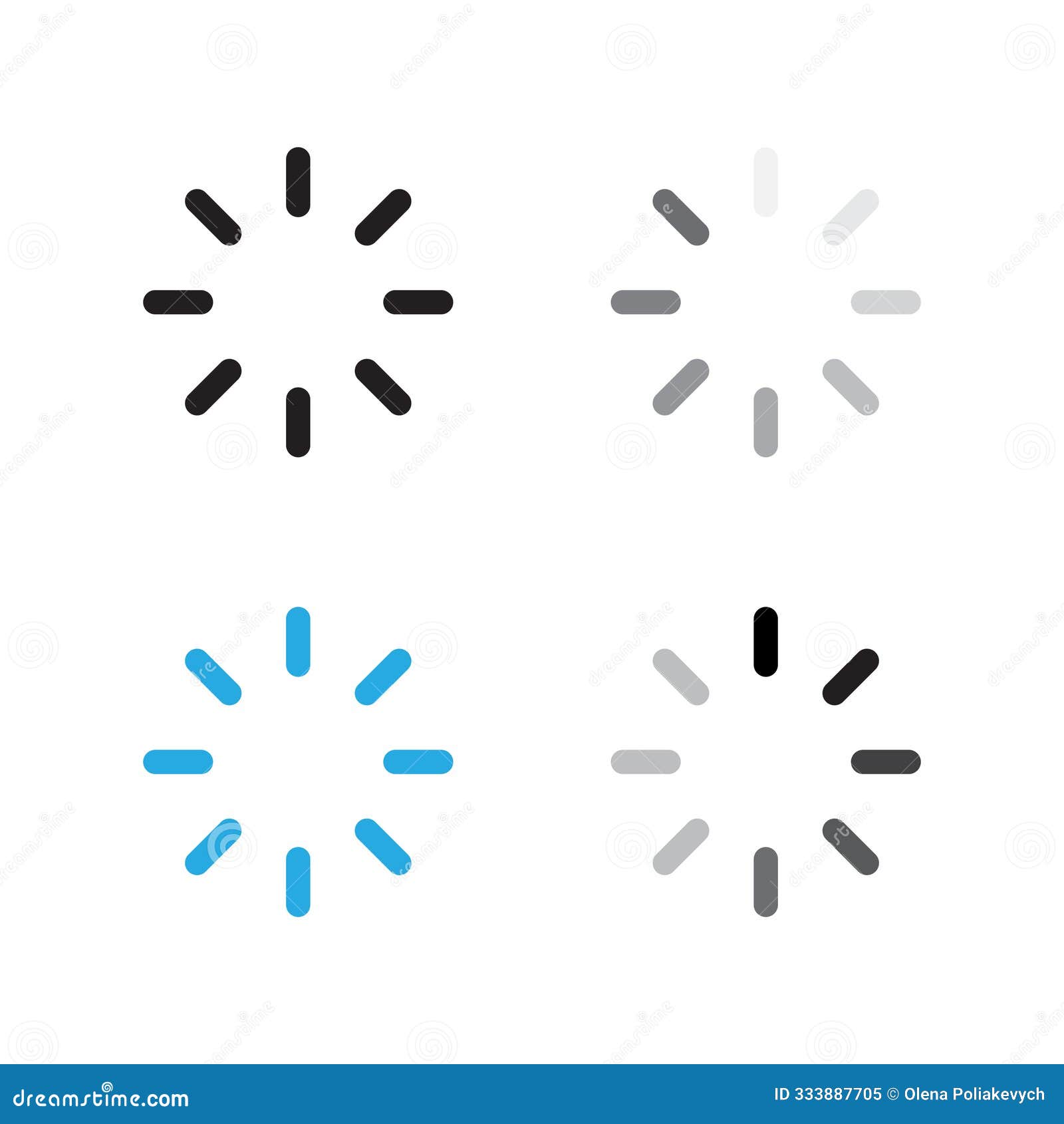 Loading Icon Set. Circular Progress Symbols. Rotating Loader Indicators ...