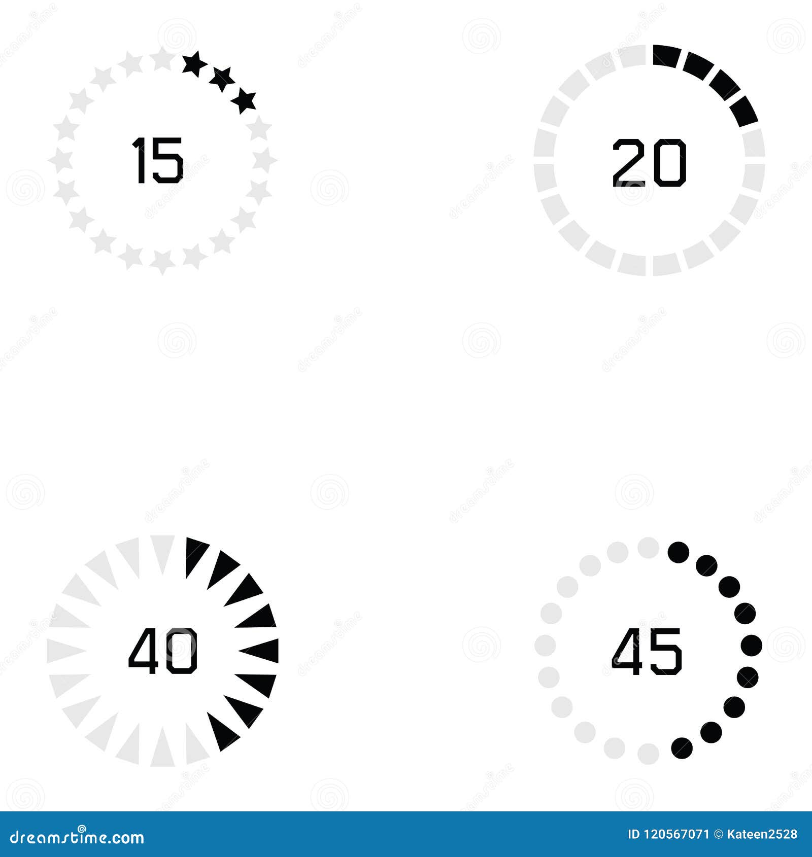 Loading icon set stock vector. Illustration of website - 120567071