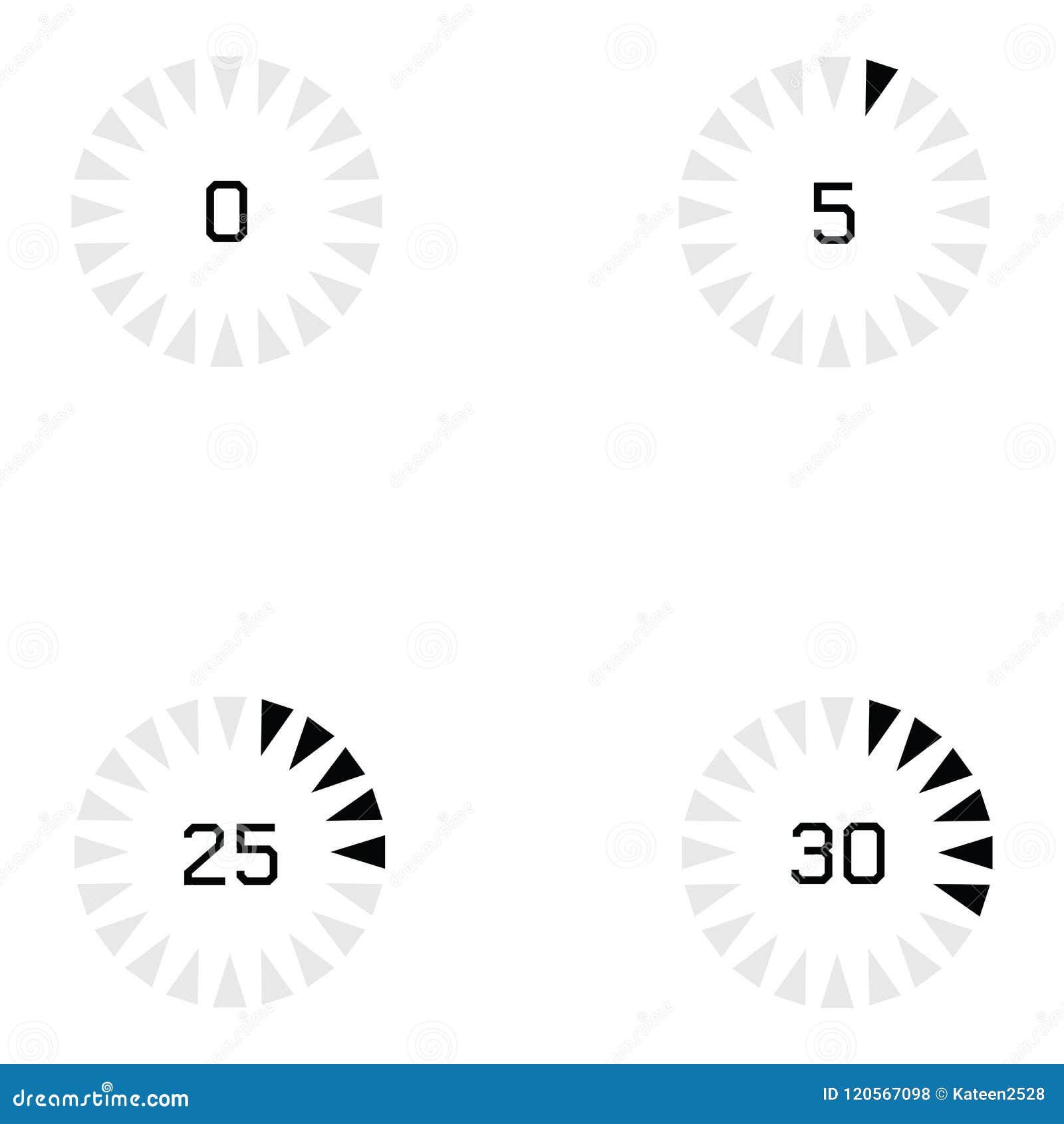 Loading icon set stock vector. Illustration of interface - 120567098