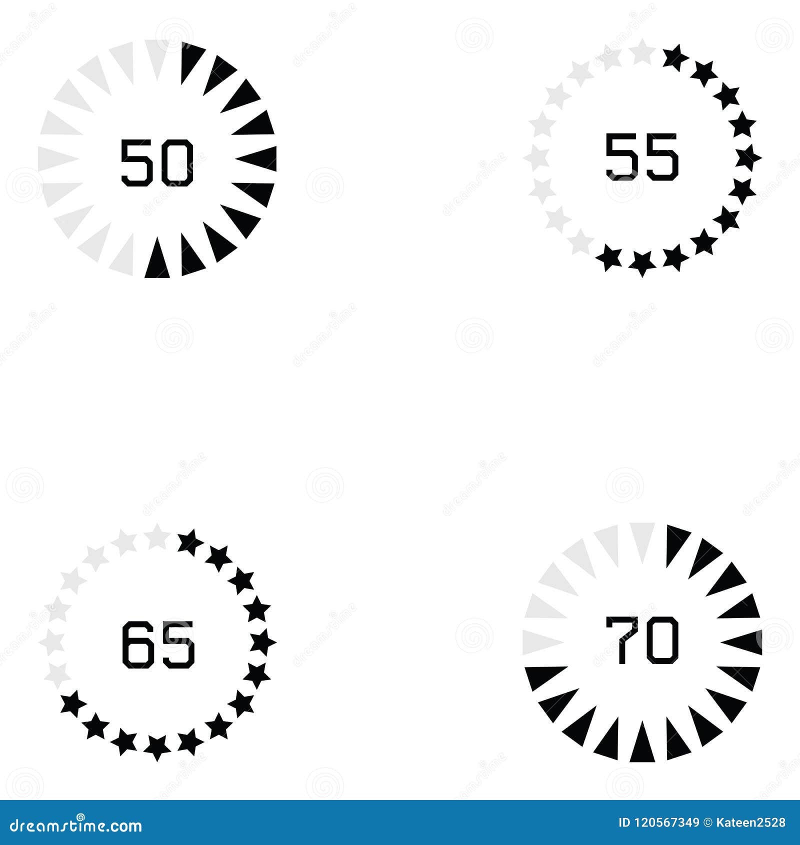 Loading icon set stock vector. Illustration of isolated - 120567349