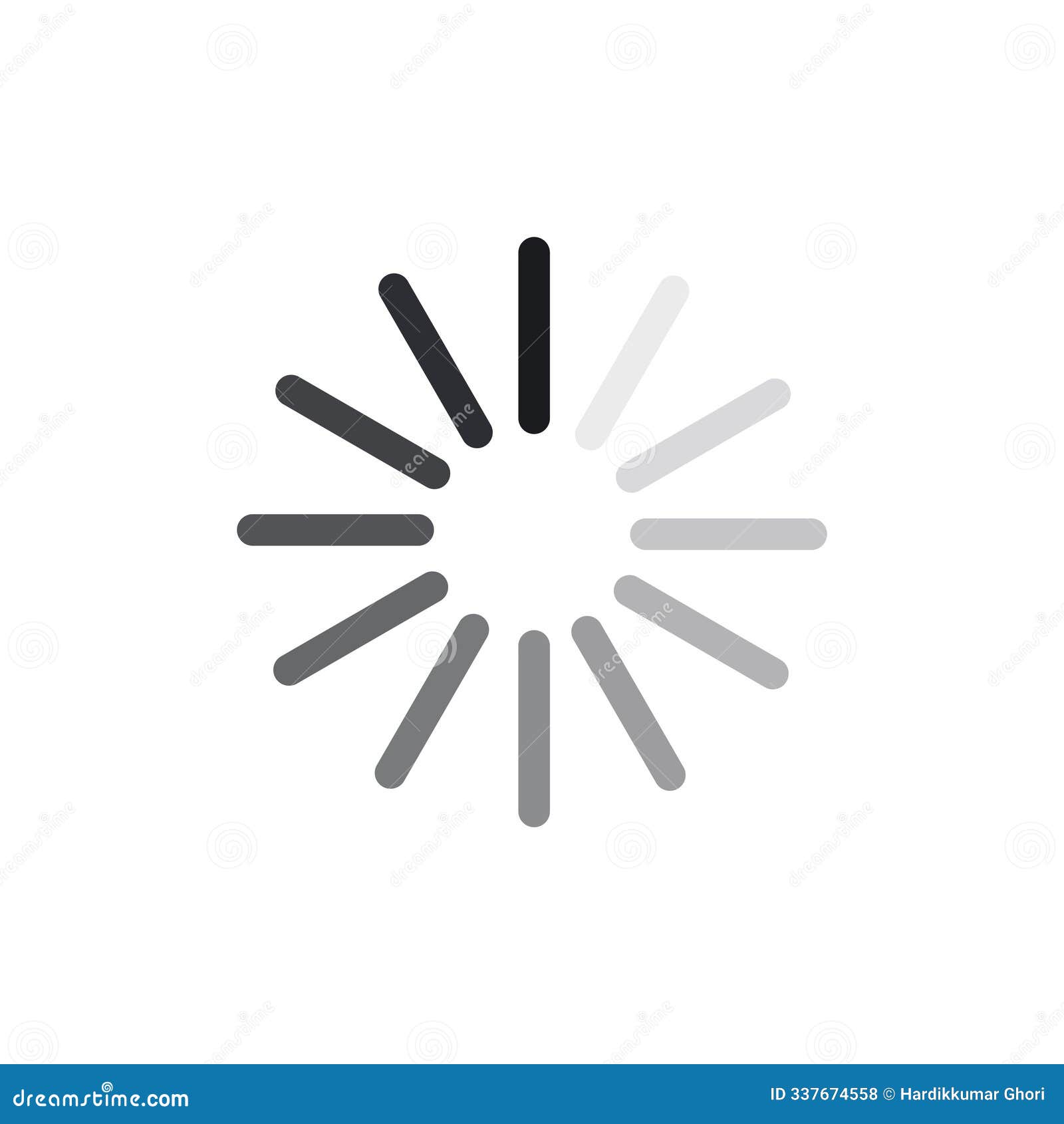 Loading Icon Set. Screen Load Progress Wait Circle Vector Symbol. Web Buffer Loader Sign ...