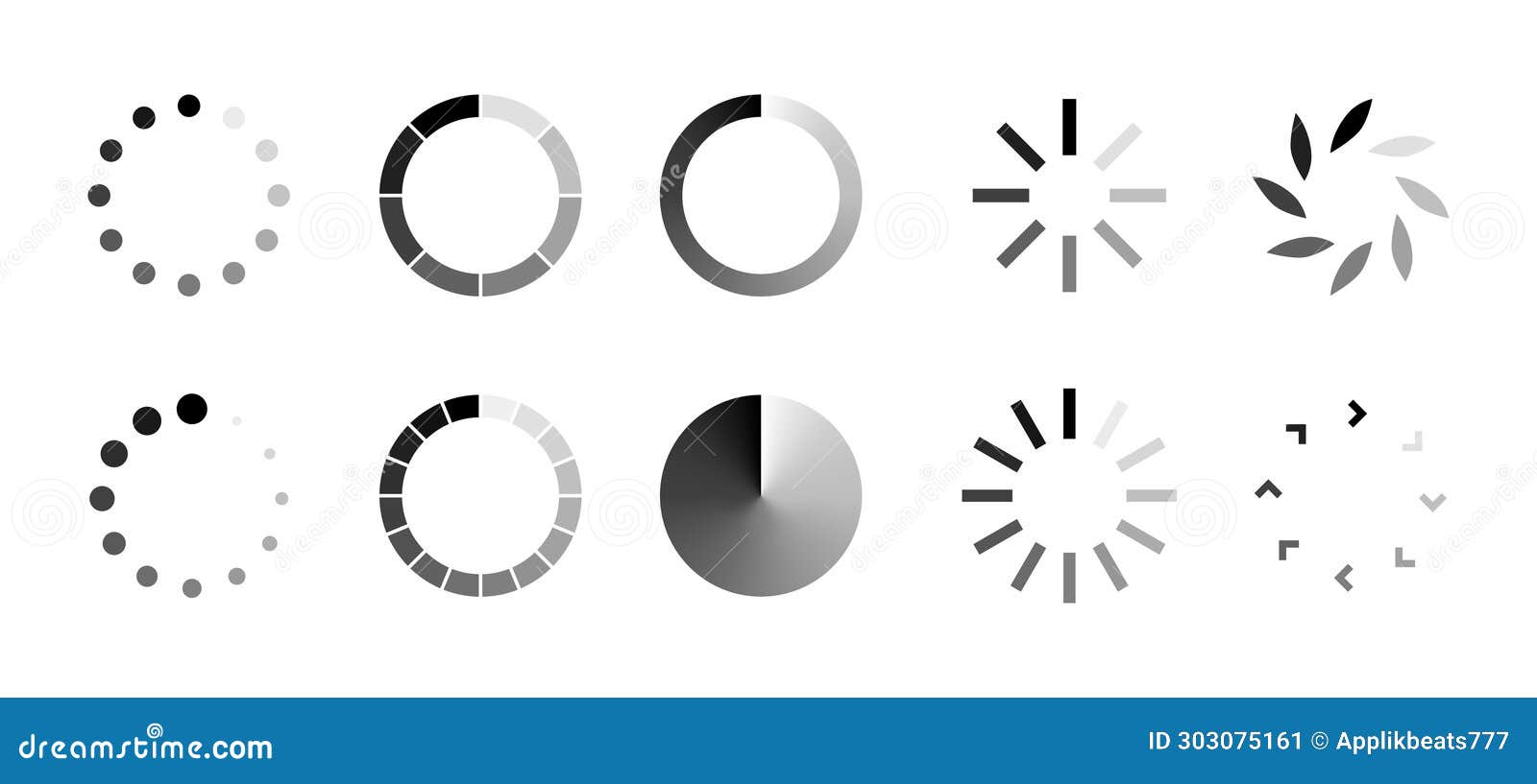 Loading Icon. Set of Vector Isolated Loading Icons and Signs. Download ...