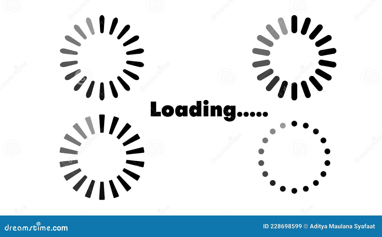 Loading Icon Set Vector for Use in Design Stock Vector - Illustration ...