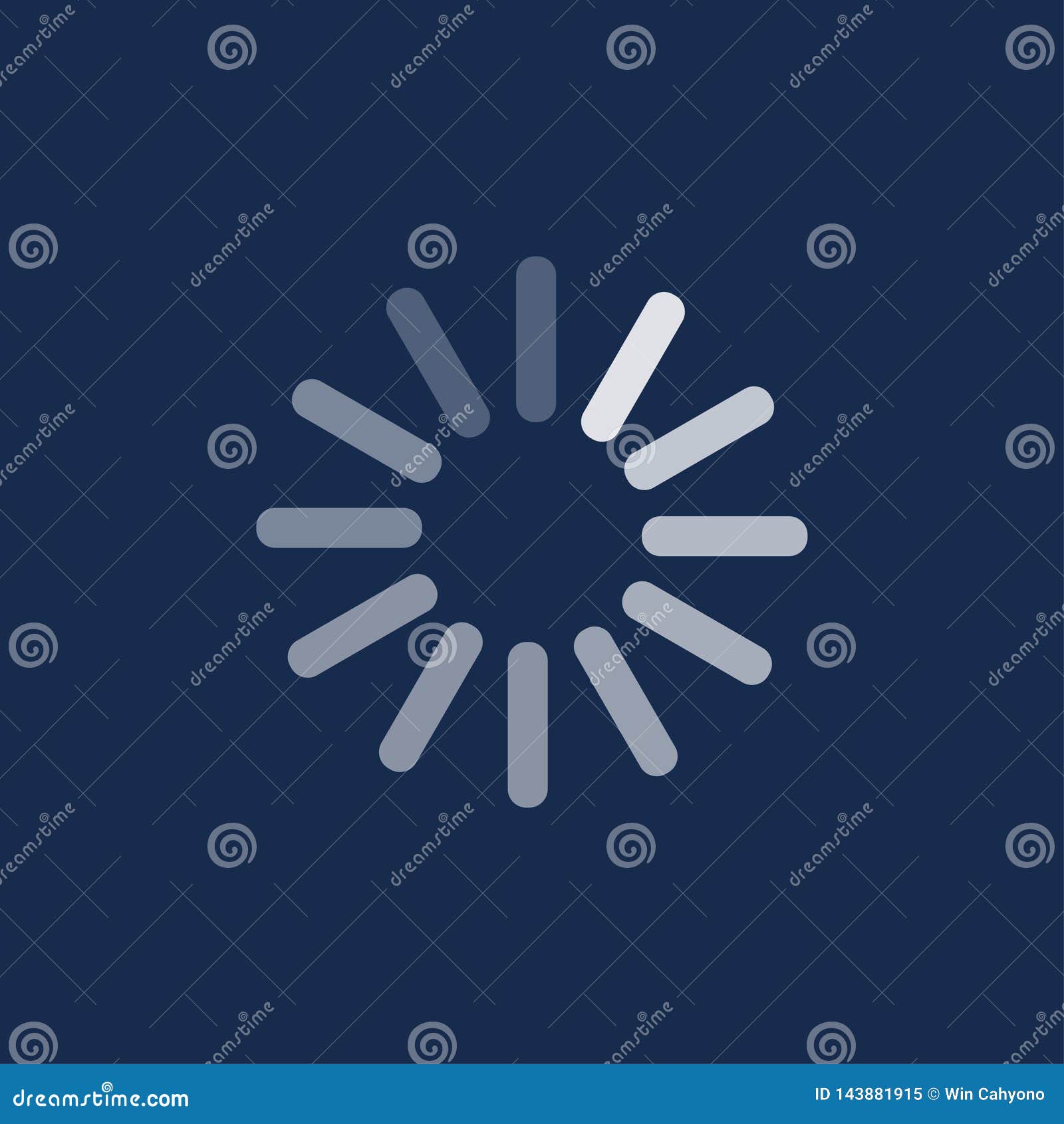 Loading Icon Symbol with Flat Design Stock Vector - Illustration of ...