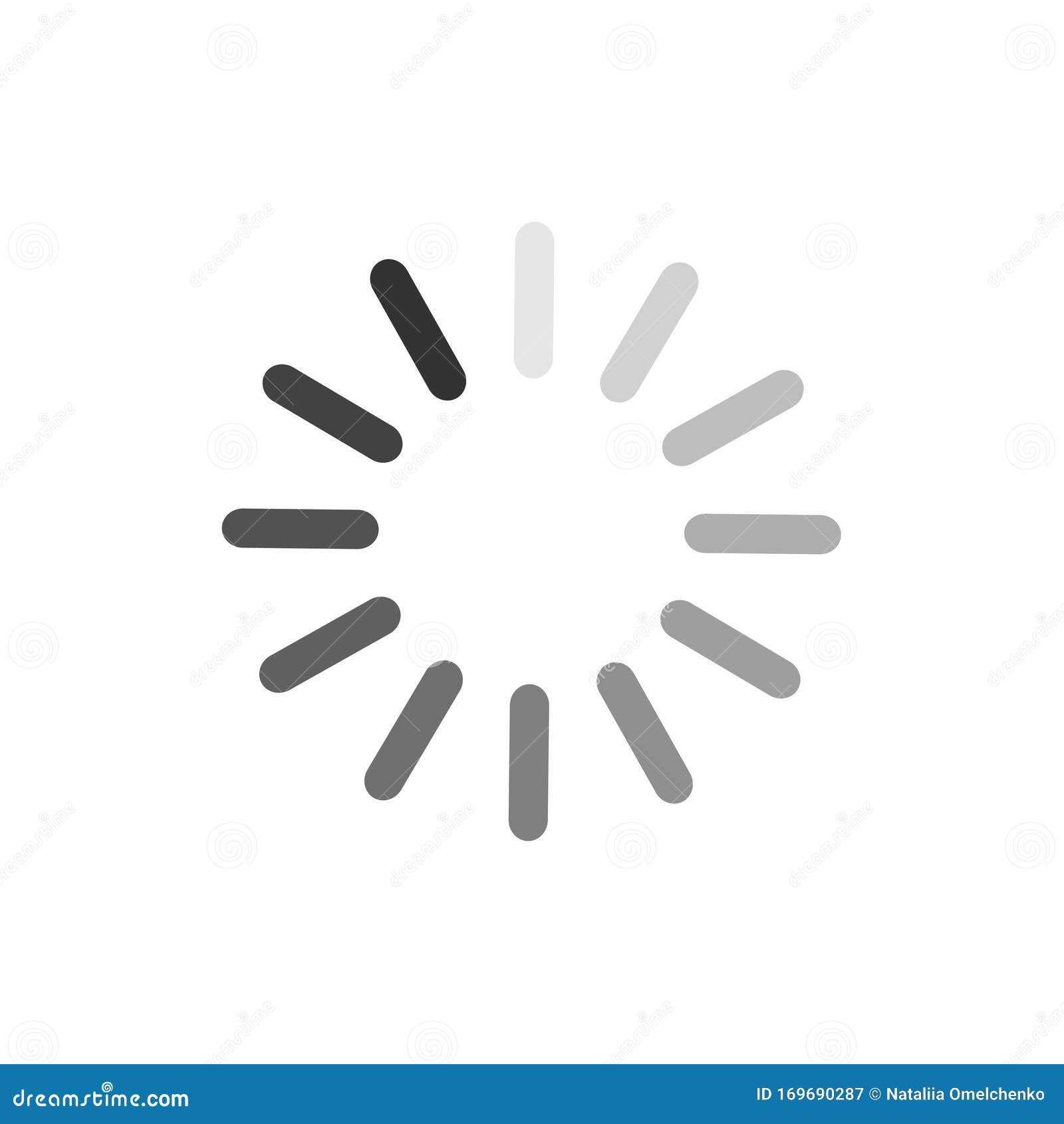 Loading Icon Vector Isolated on White Stock Illustration - Illustration ...