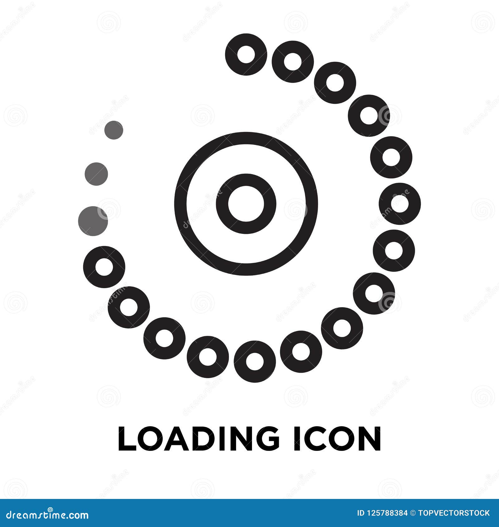 Loading Icon Vector Isolated on White Background, Logo Concept O Stock ...