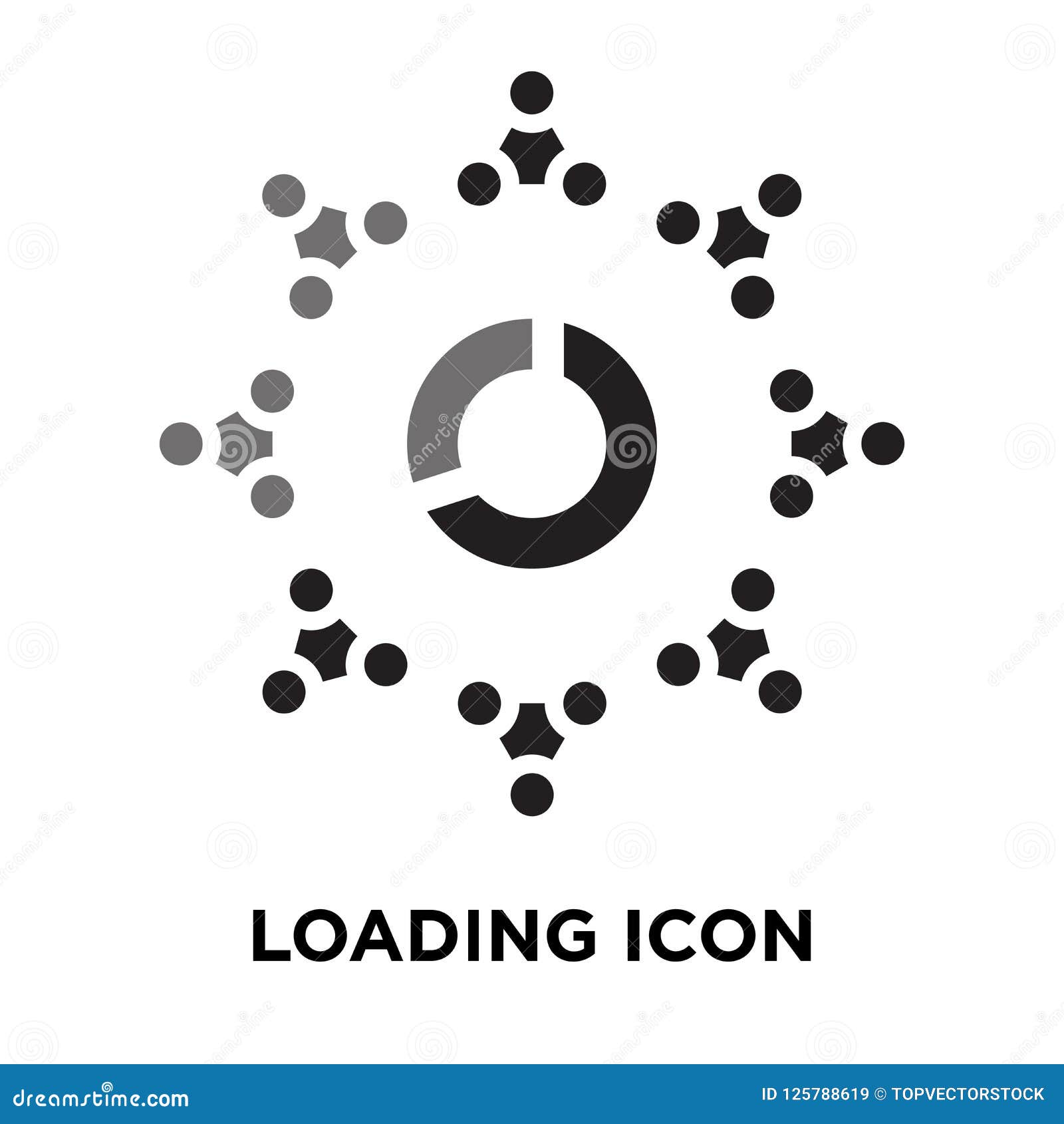 Loading Icon Vector Isolated on White Background, Logo Concept O Stock ...