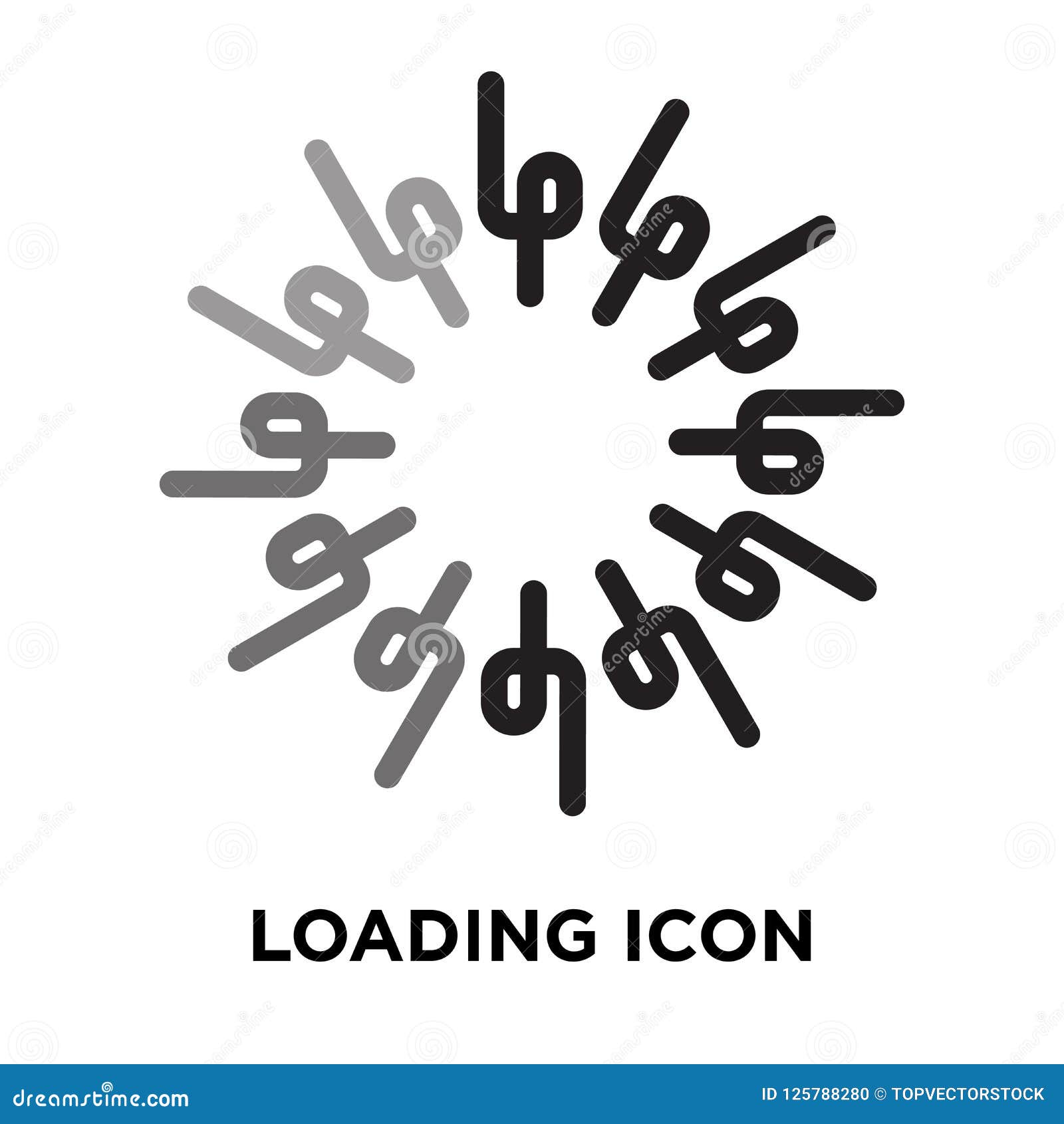 Loading Icon Vector Isolated on White Background, Logo Concept O Stock ...
