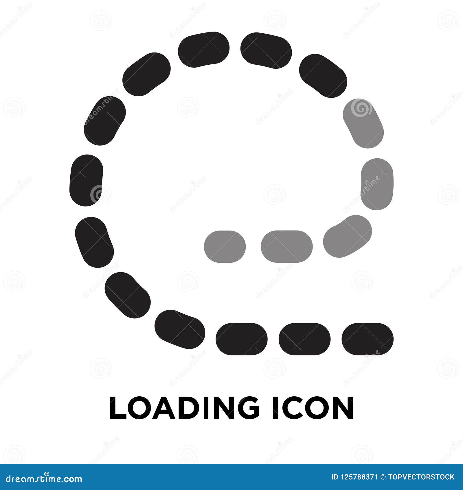 Loading Icon Vector Isolated on White Background, Logo Concept O Stock ...