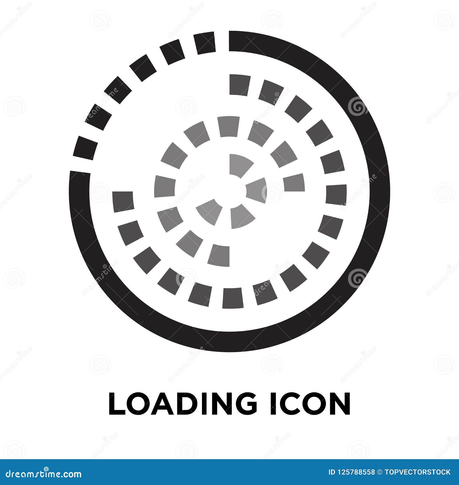 Loading Icon Vector Isolated on White Background, Logo Concept O Stock ...