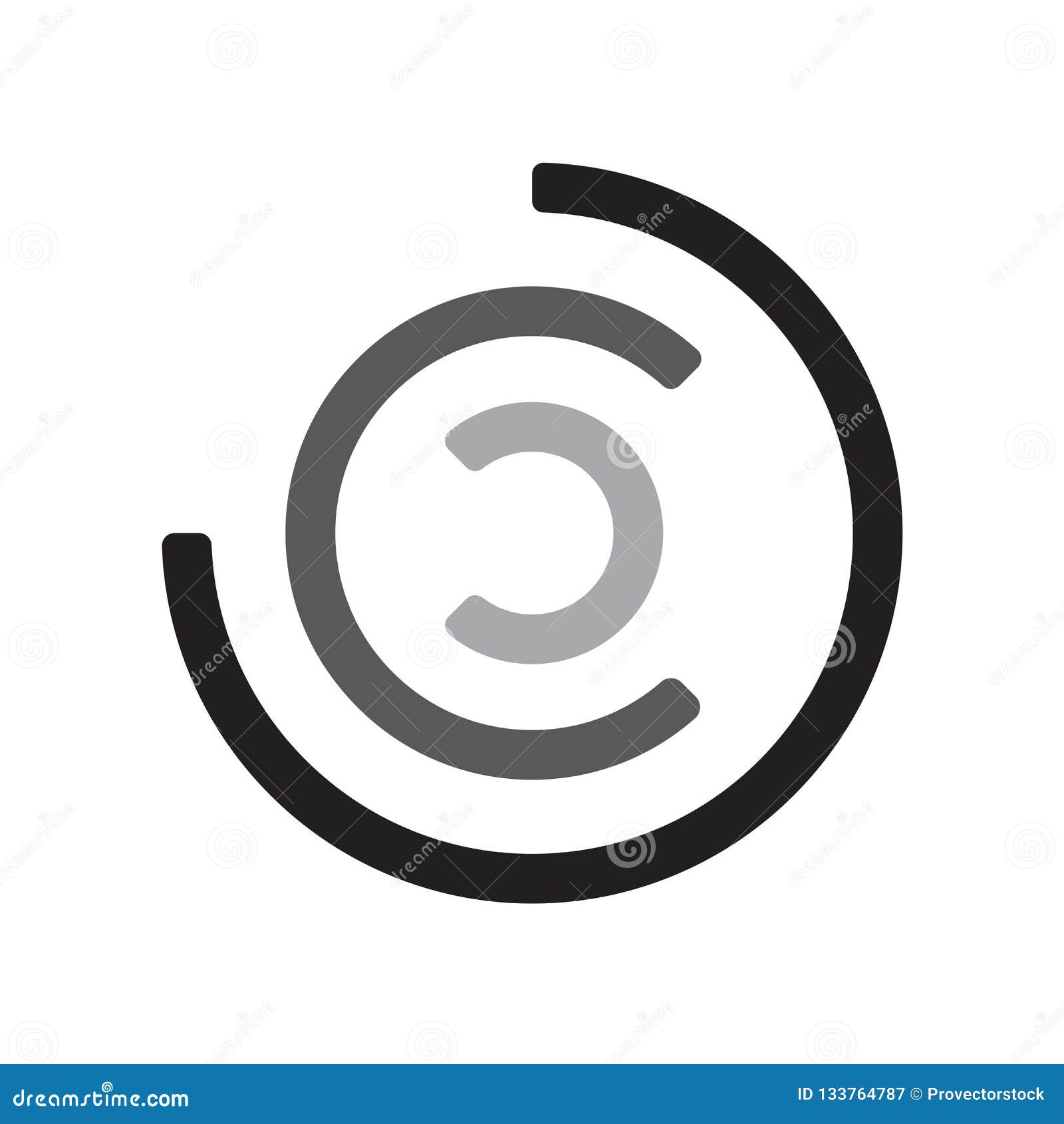 Loading Icon Vector Sign and Symbol Isolated on White Background Stock ...