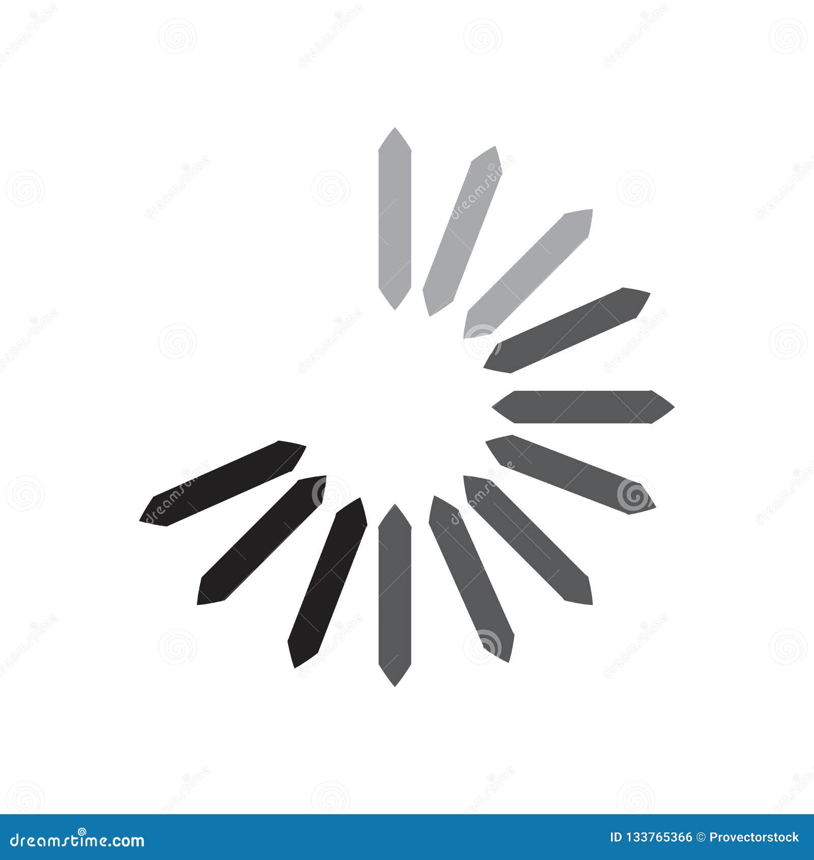 Loading Icon Vector Sign and Symbol Isolated on White Background Stock ...