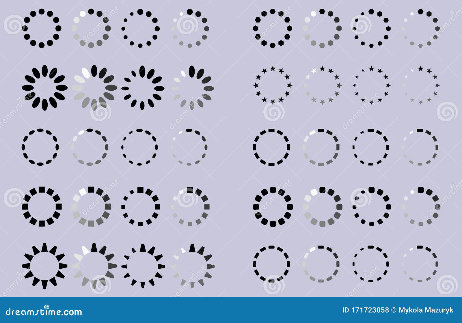 Loading Icon Vector. Set Of Icon Buffer And Load Symbol | CartoonDealer.com #171723058
