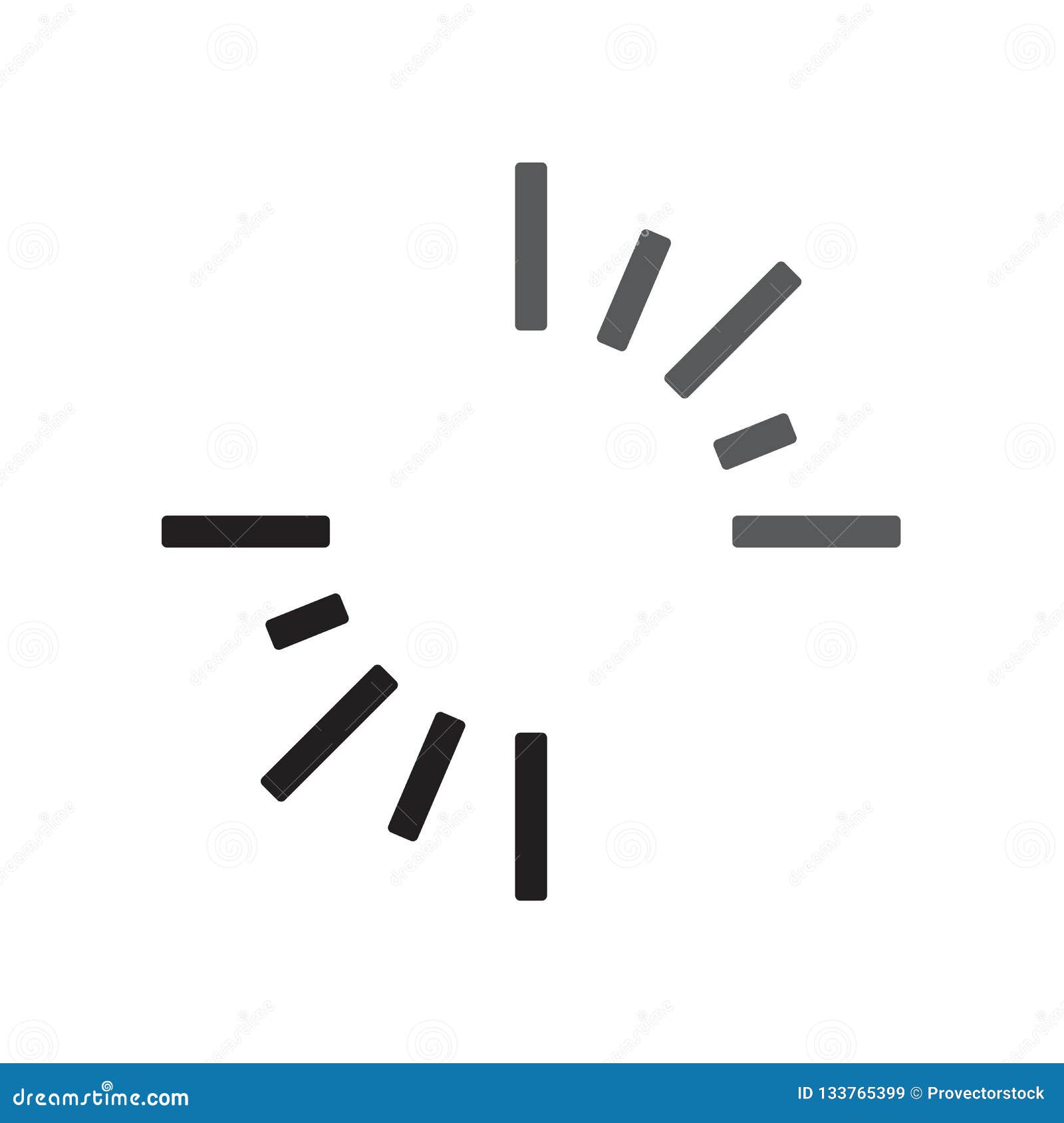 Loading Icon Vector Sign and Symbol Isolated on White Background Stock ...