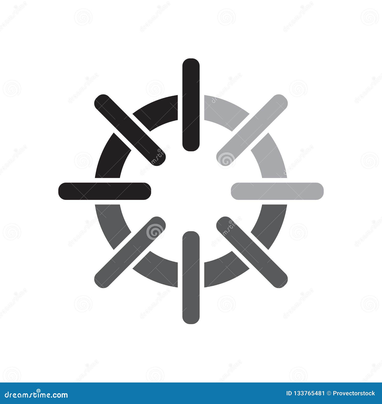 Loading Icon Vector Sign and Symbol Isolated on White Background Stock ...