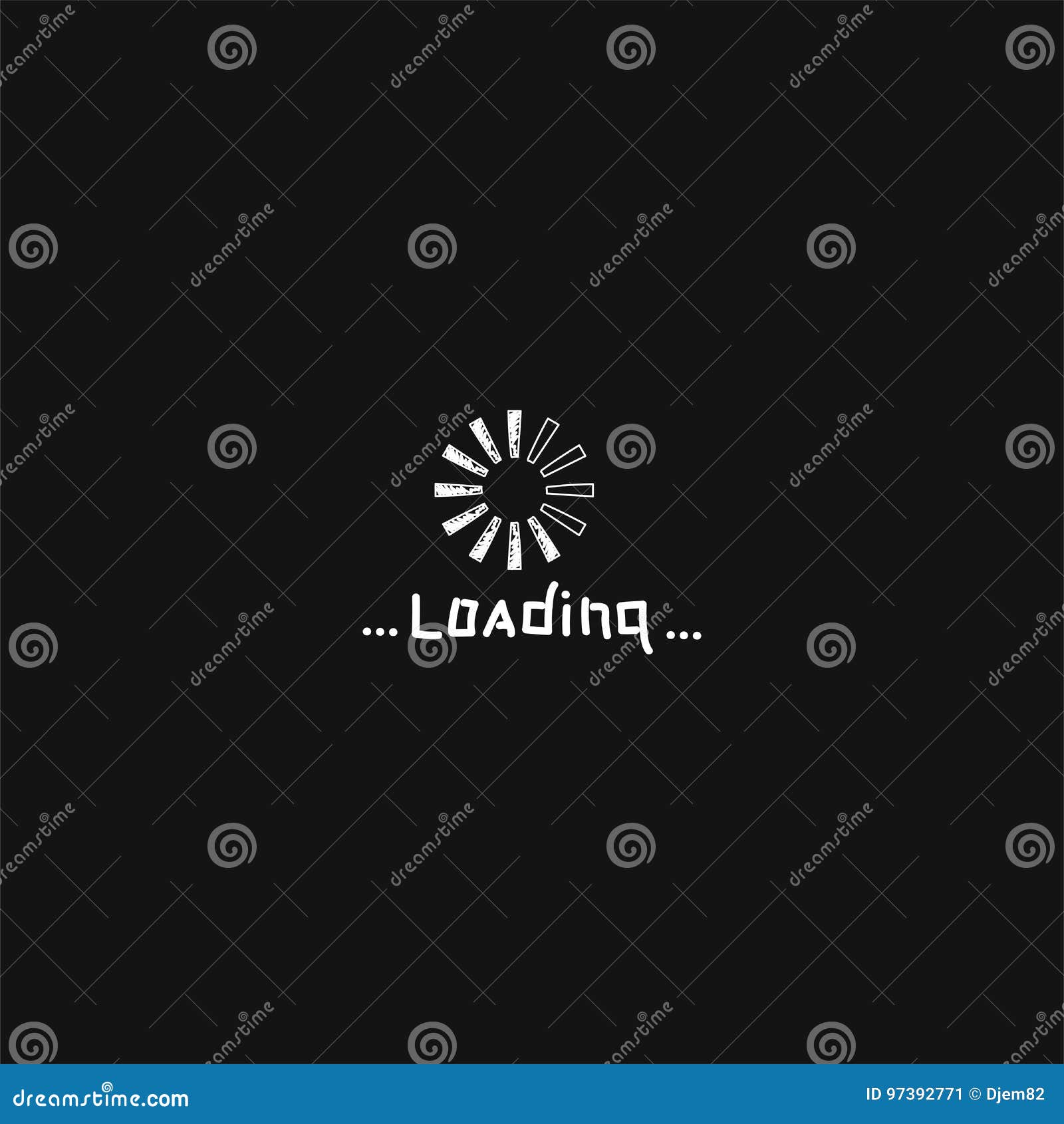 Loading icon on the white stock vector. Illustration of load - 97392771