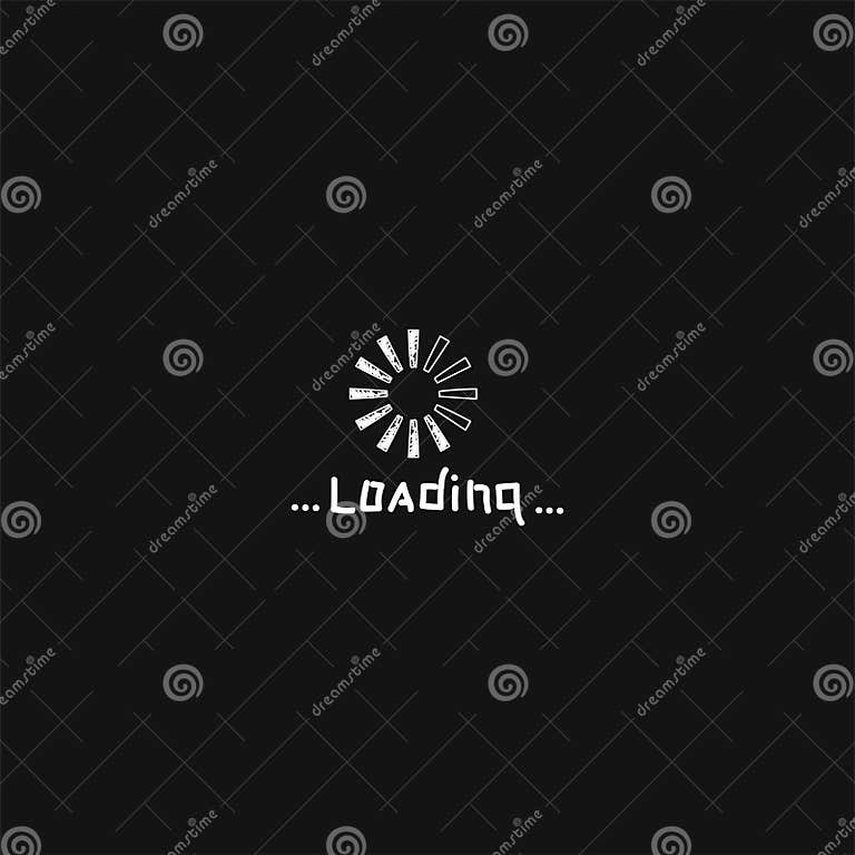 Loading icon on the white stock vector. Illustration of load - 97392771