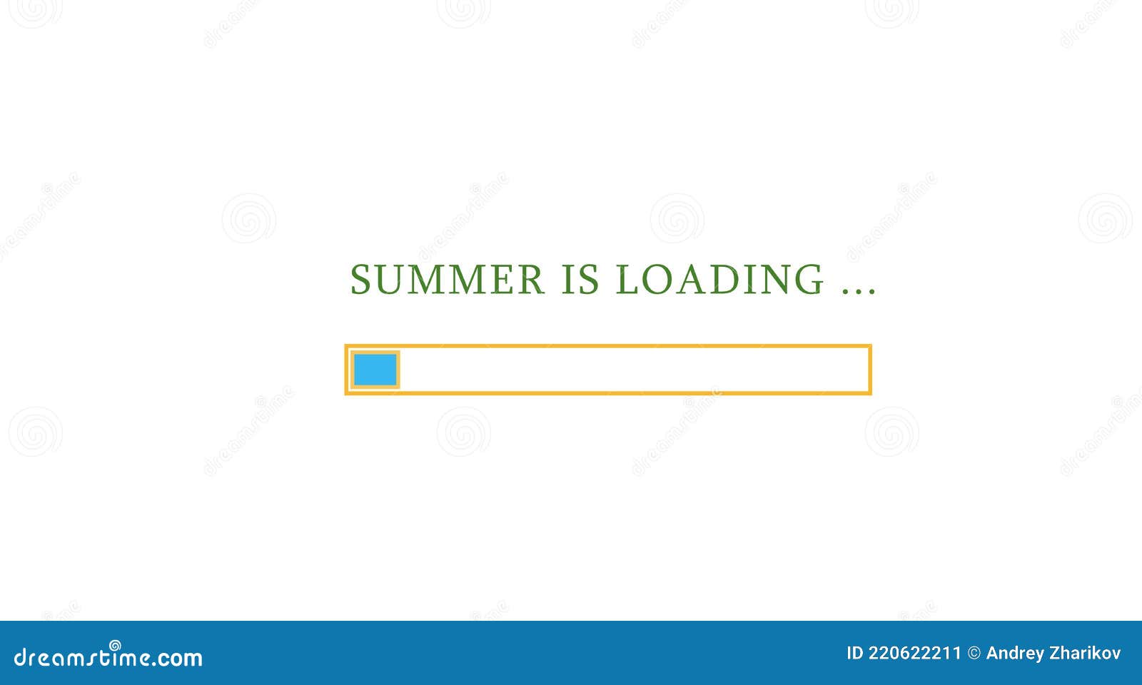 Loading Illustration. Summer is Loading. on White Background. Stock ...