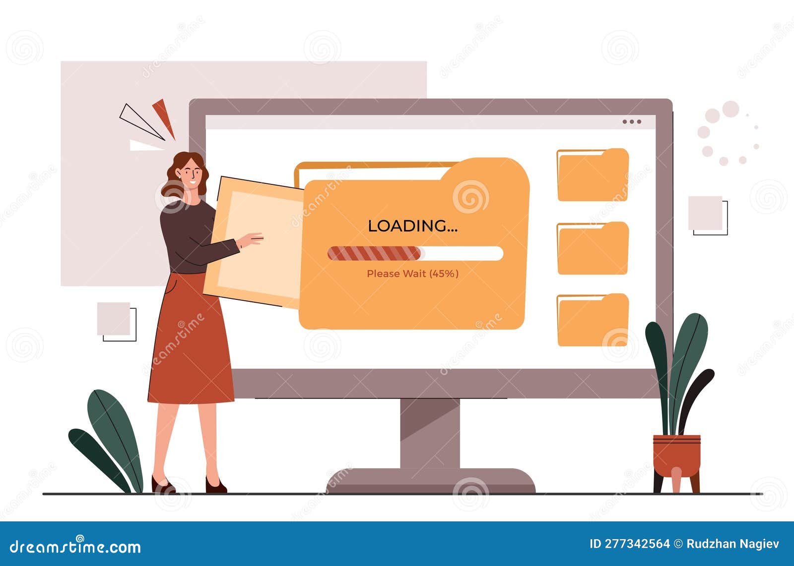 Loading images concept stock vector. Illustration of upload - 277342564