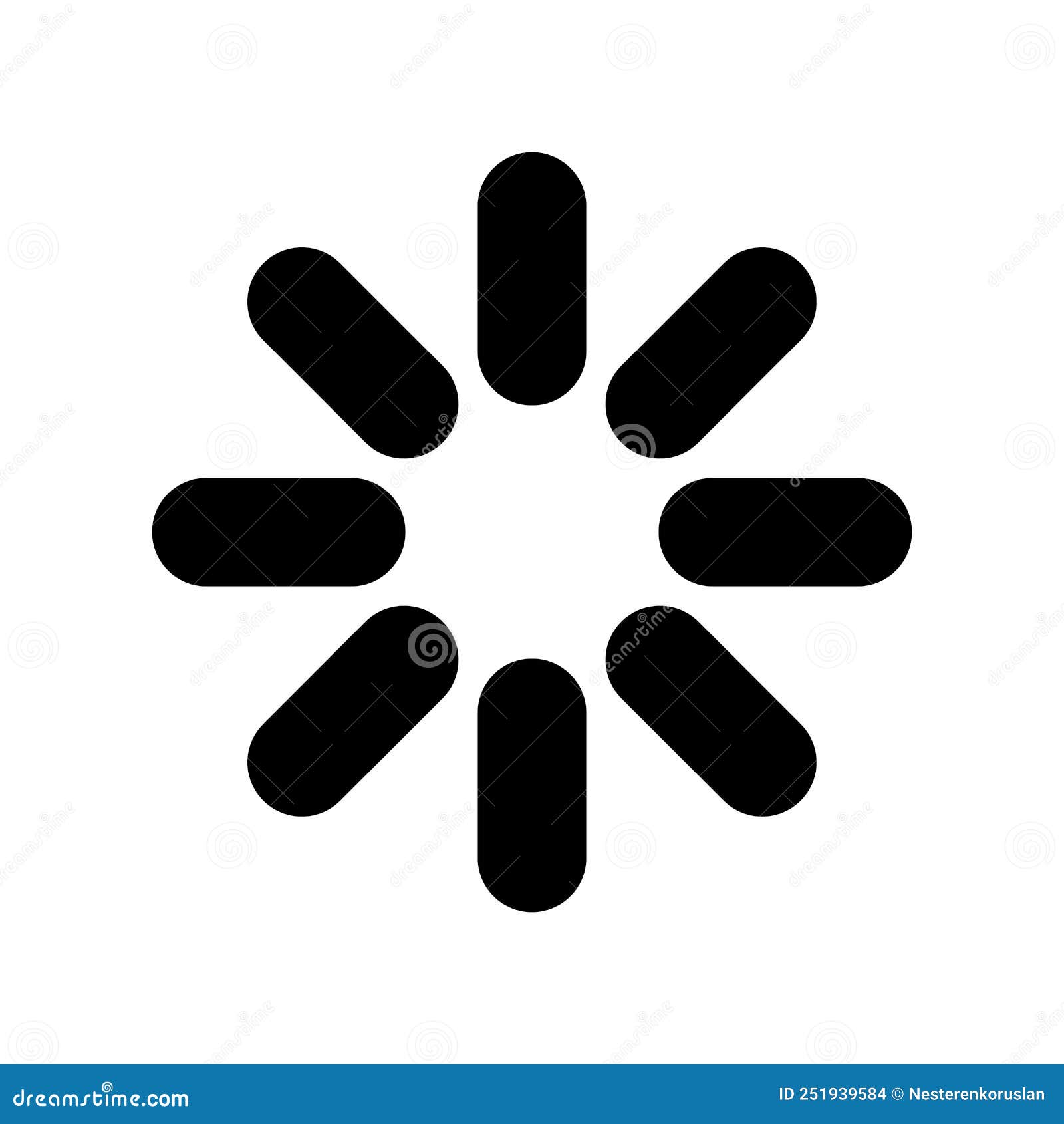 Loading Indicator Black Glyph Ui Icon Stock Illustration - Illustration ...