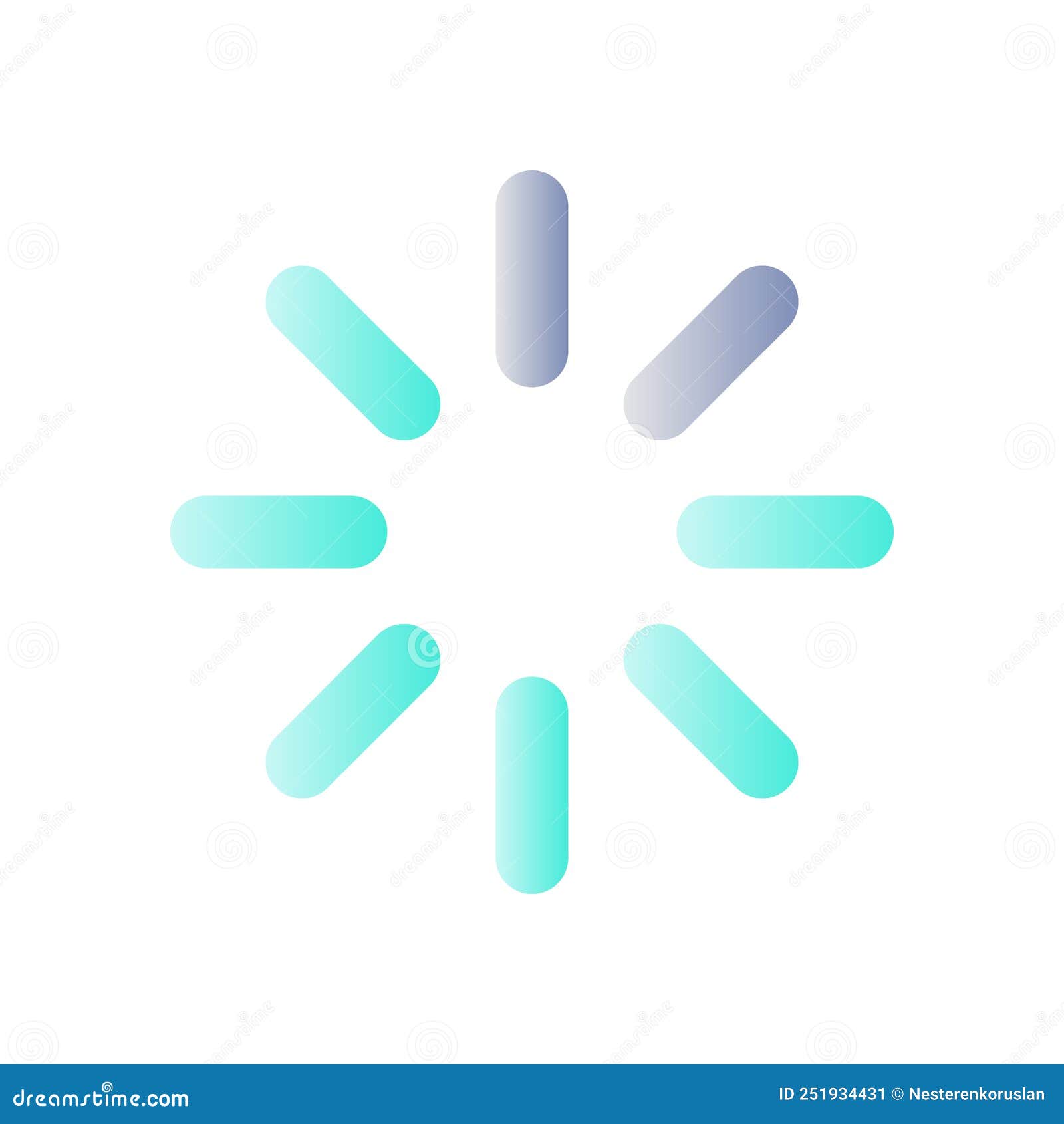 Loading Indicator Flat Gradient Color Ui Icon Stock Vector ...