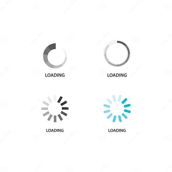 Loading indicator icon stock vector. Illustration of sign - 165115212