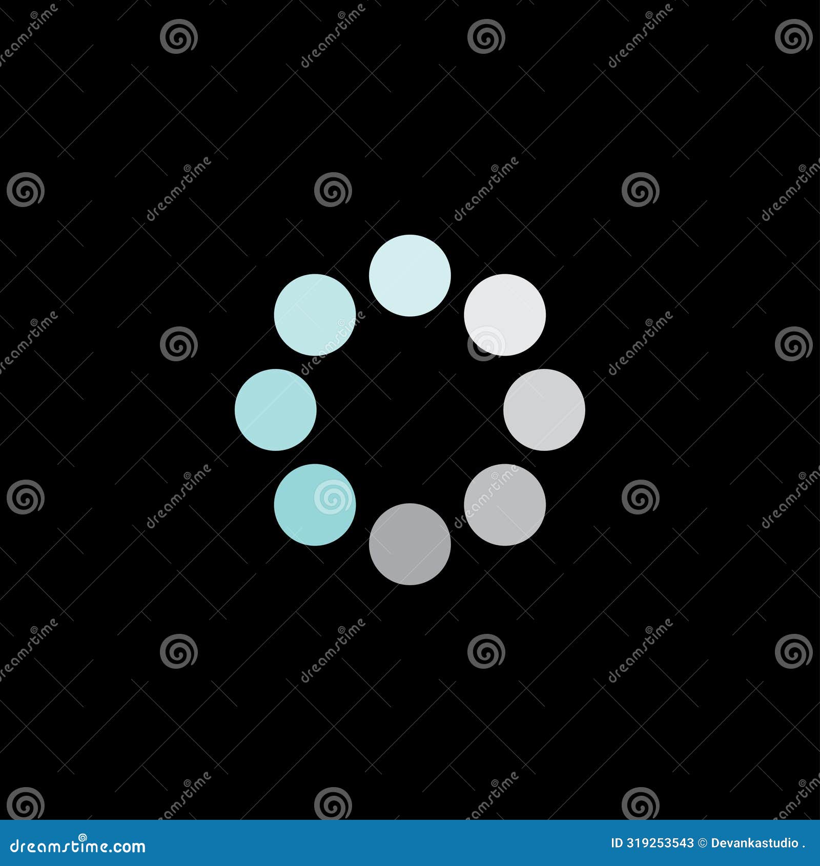 Loading indicator icon stock vector. Illustration of icon - 319253543