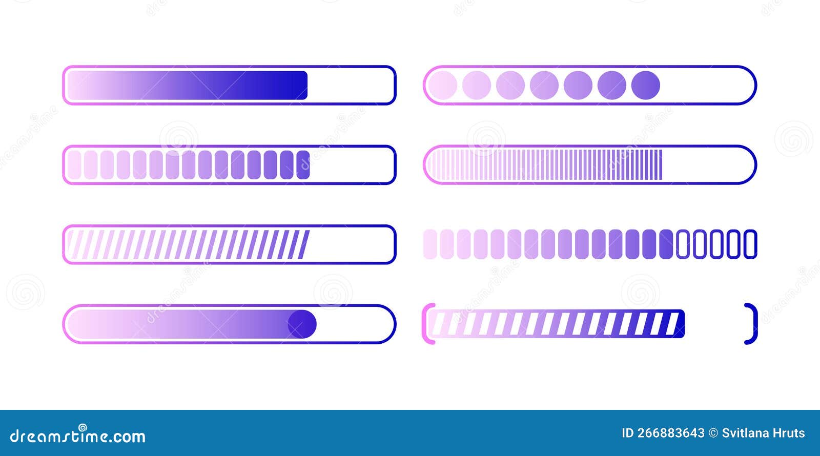 Loading Indicator, Purple Loading Signs in Different Design. System ...