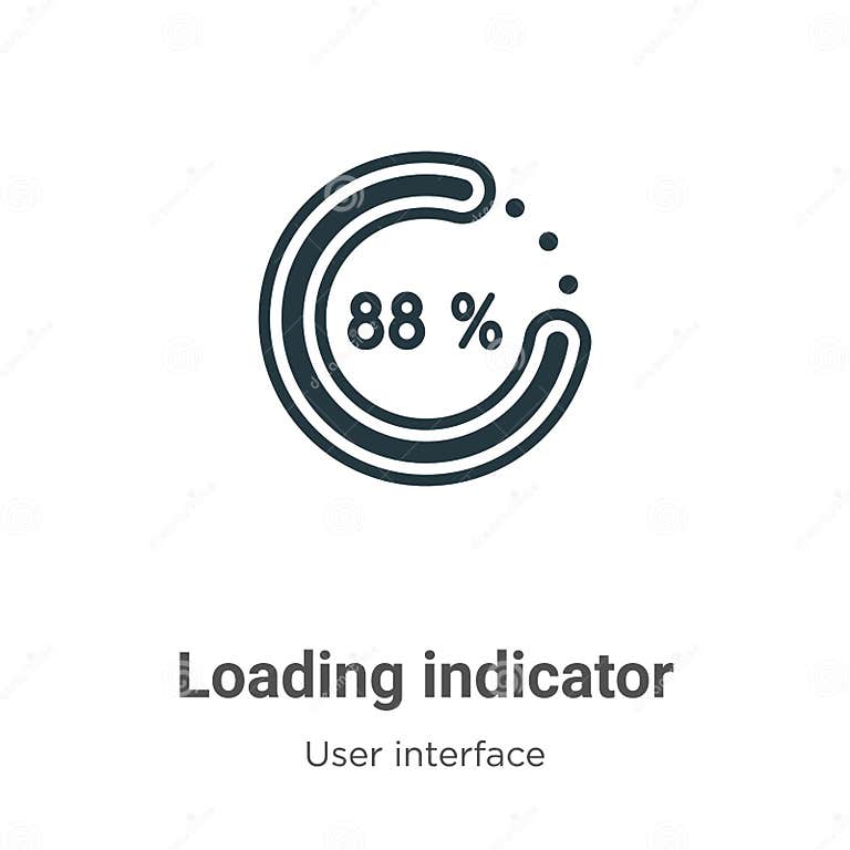 Loading Indicator Vector Icon on White Background. Flat Vector Loading ...