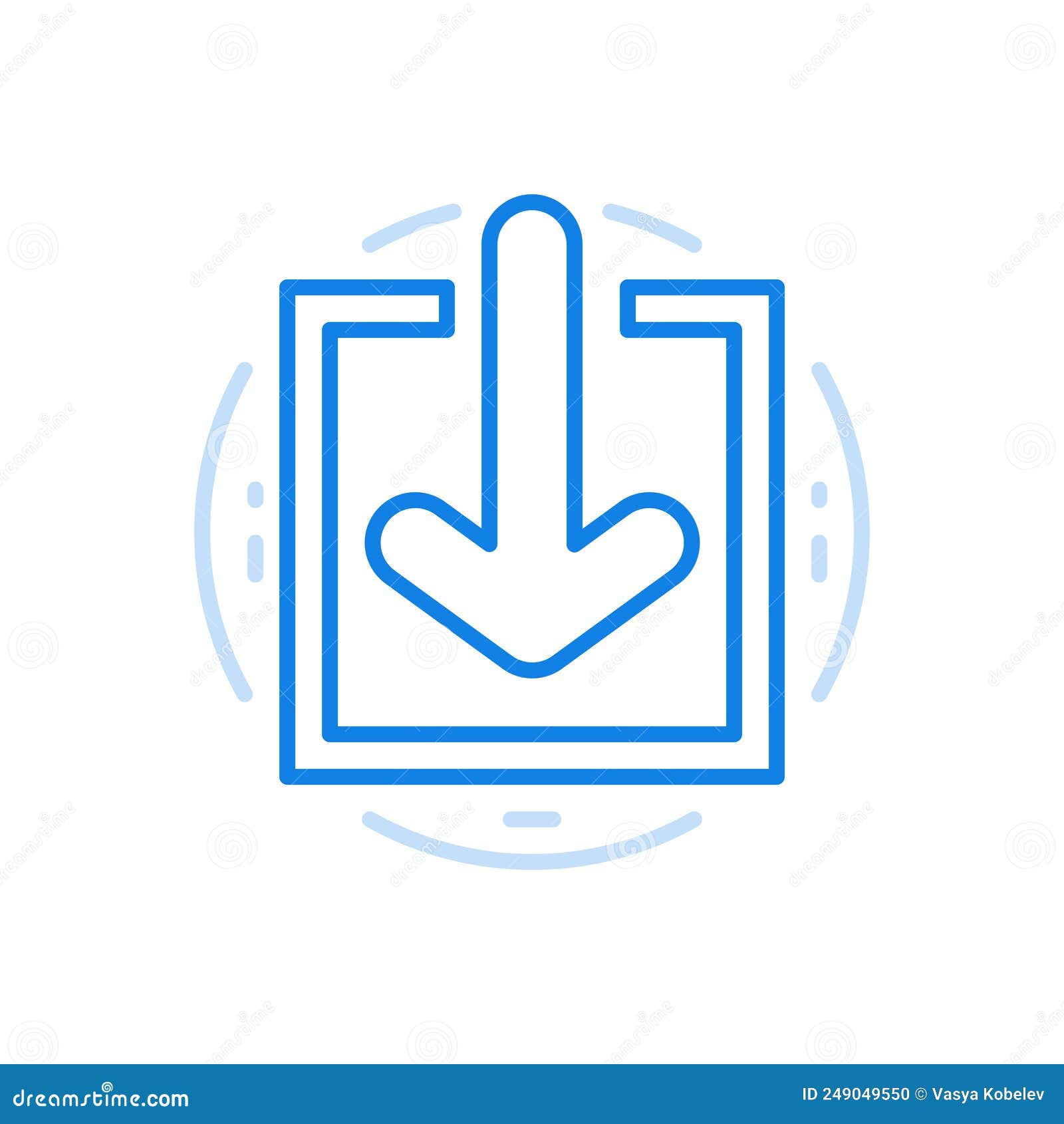 Loading Information Vector Line Icon. Process of Filling Disk with ...