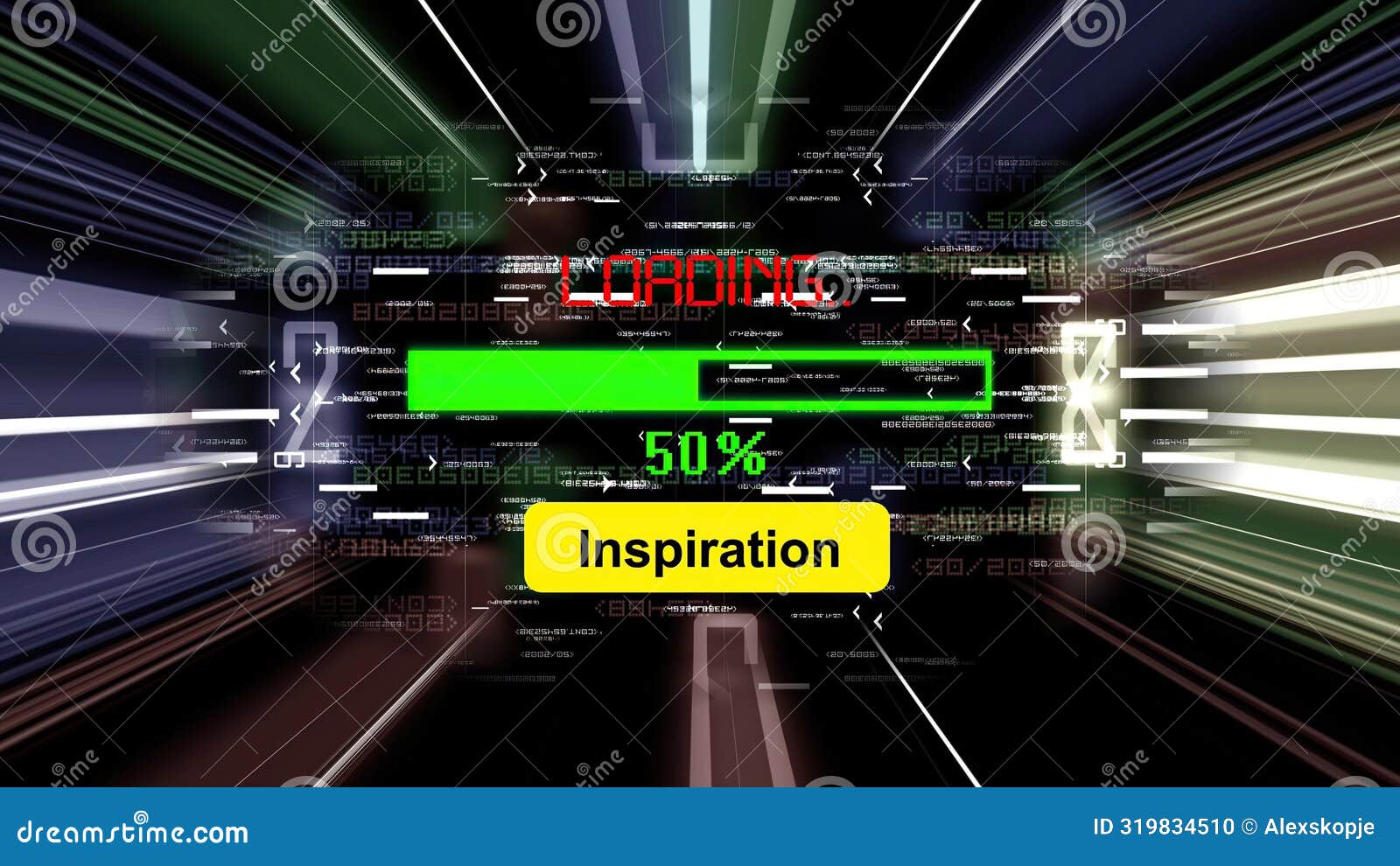 Loading Inspiration Progress Bar on the Screen Stock Illustration ...