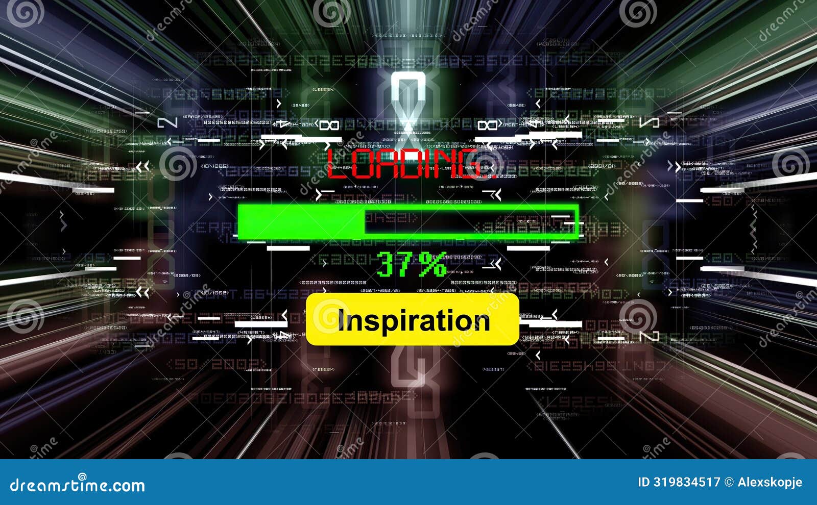 Loading Inspiration Progress Bar on the Screen Stock Illustration ...