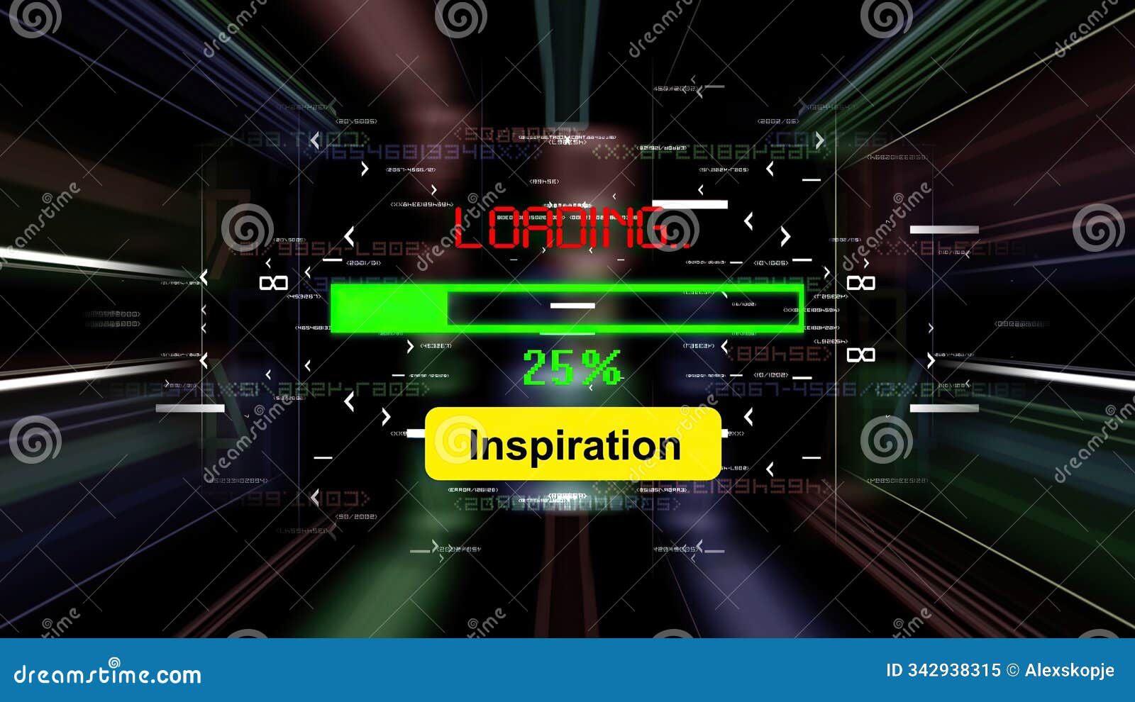 Loading Inspiration Progress Bar on the Screen Stock Illustration ...