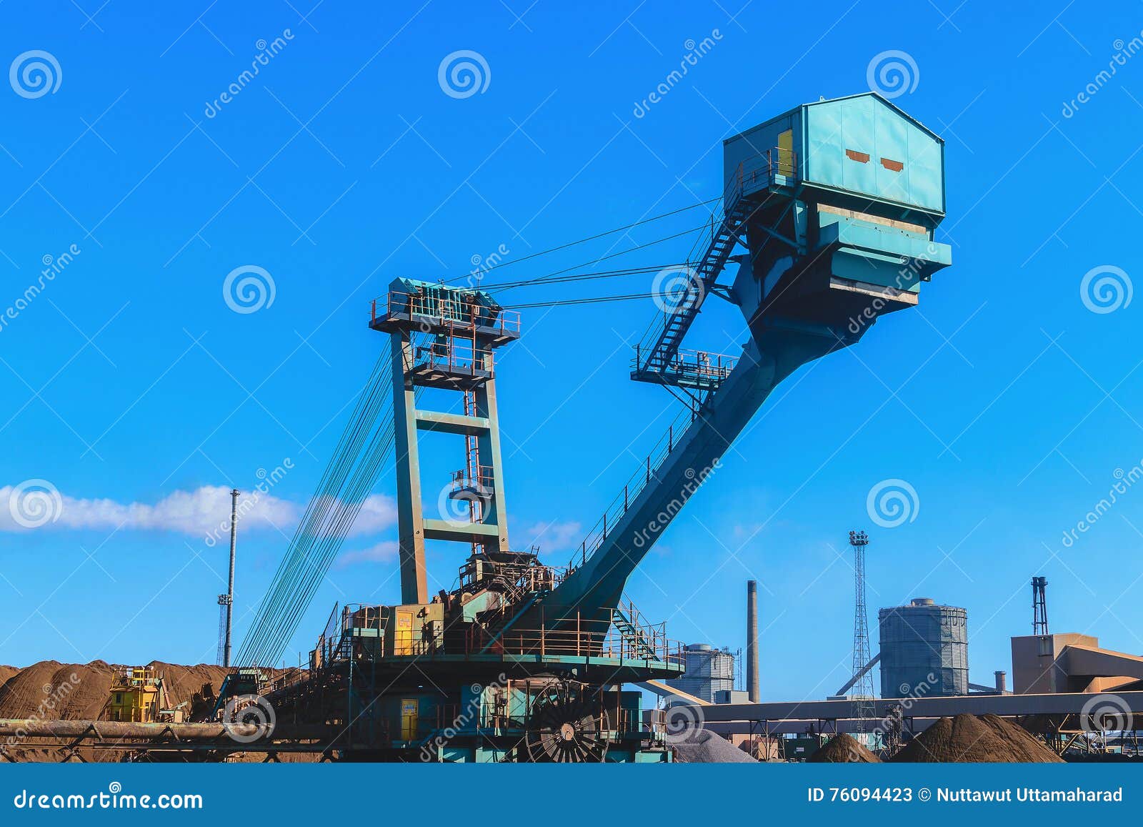 Loading Iron Ore Conveyor Machine in Steel Industry Stock Image - Image ...