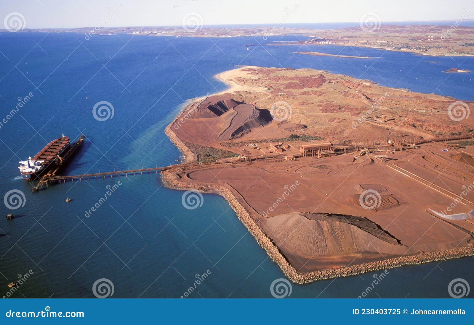Loading Iron Ore at Dampier. Stock Image - Image of iron, loading ...
