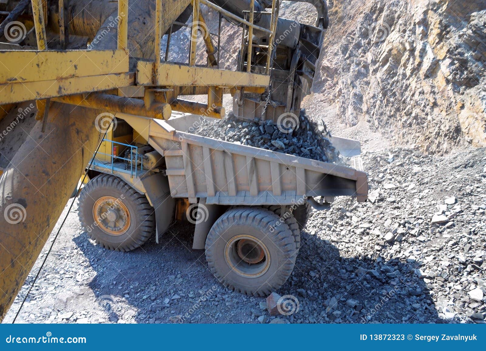 Loading of Iron Ore Kind from a Cabin Stock Image - Image of minerals ...