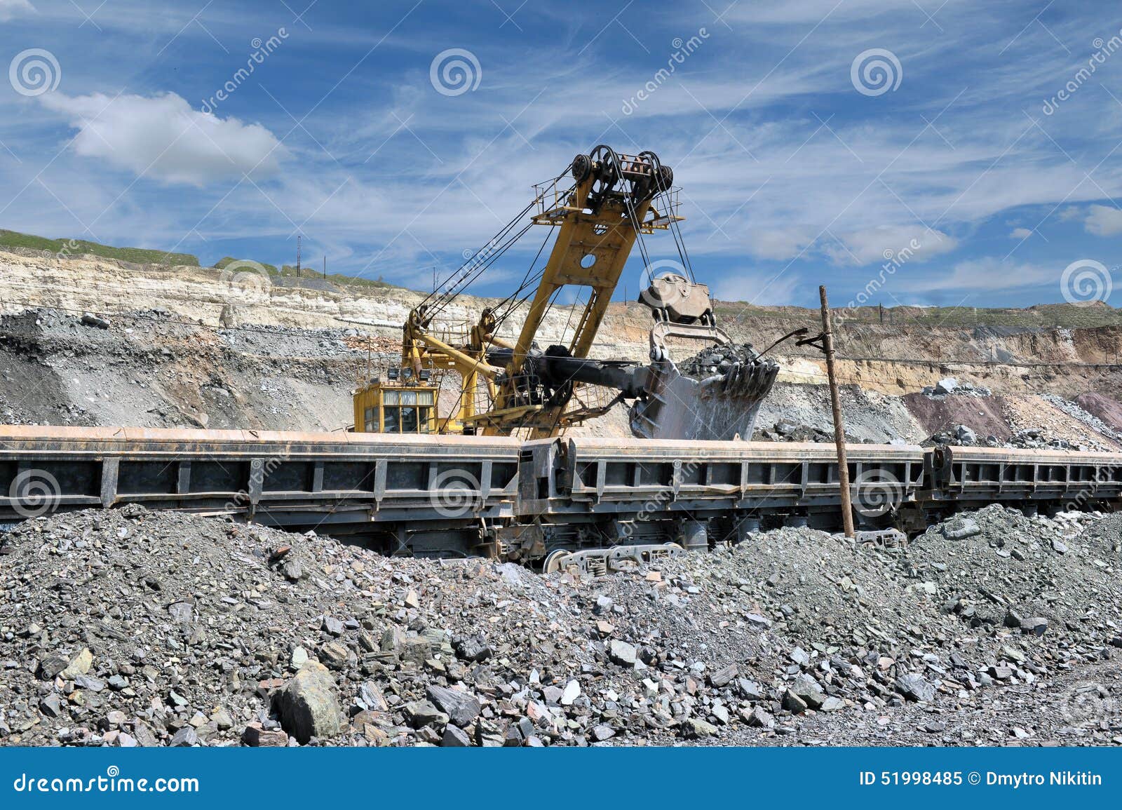 Loading of Iron Ore on the Train Stock Image - Image of load, dredger ...