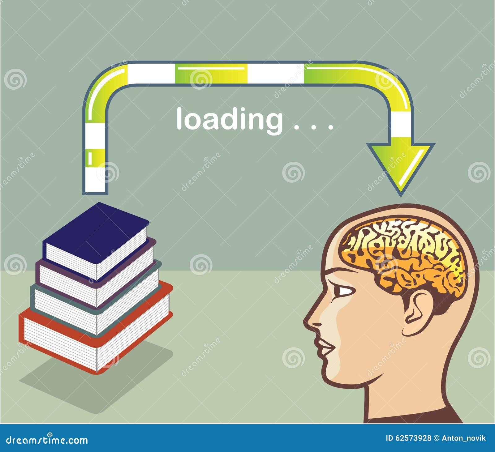 Creative Brain Loading,education Concept. Vector Illustration ...