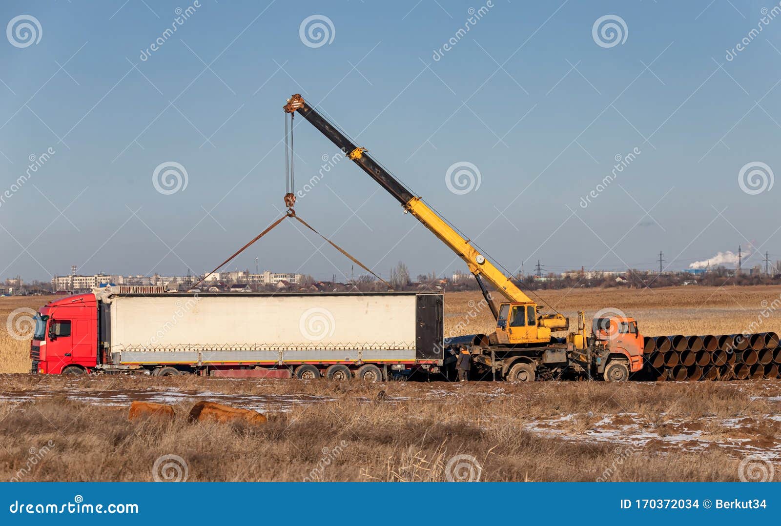 Loading of Large-diameter Steel Pipes in the Steppe Using a Truck Crane ...