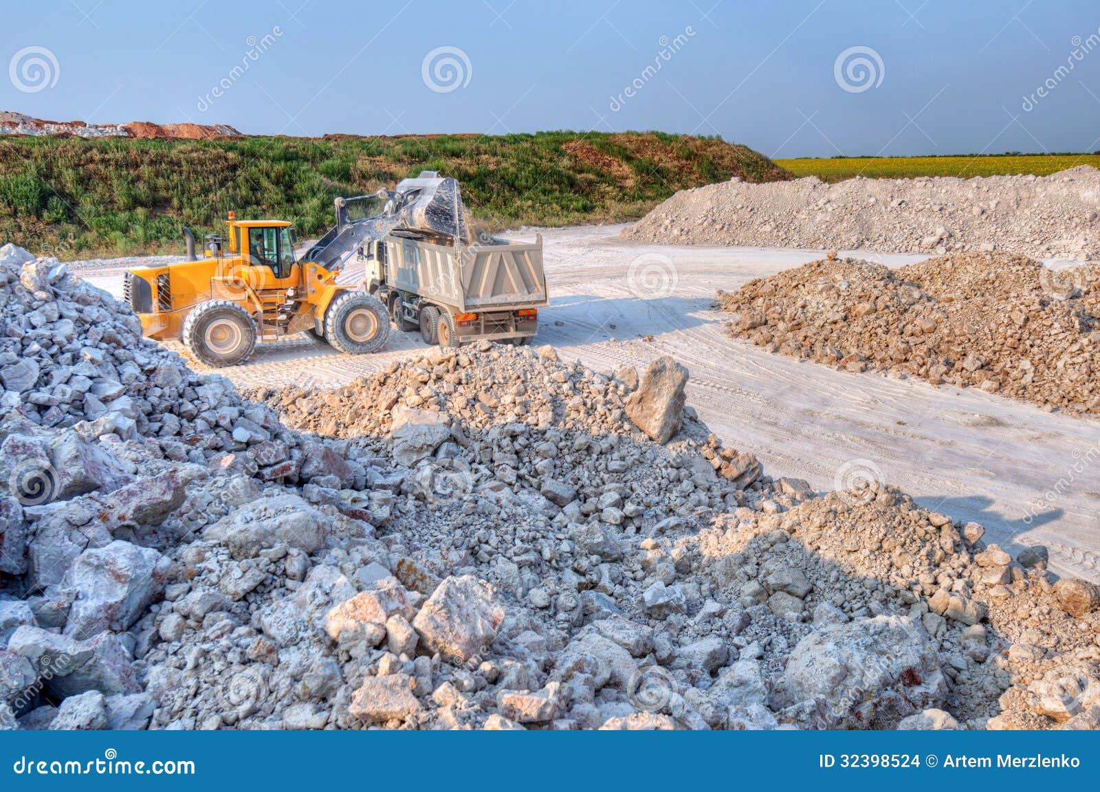 Loading a Large Lorry Building Material Stock Photo - Image of hauling ...
