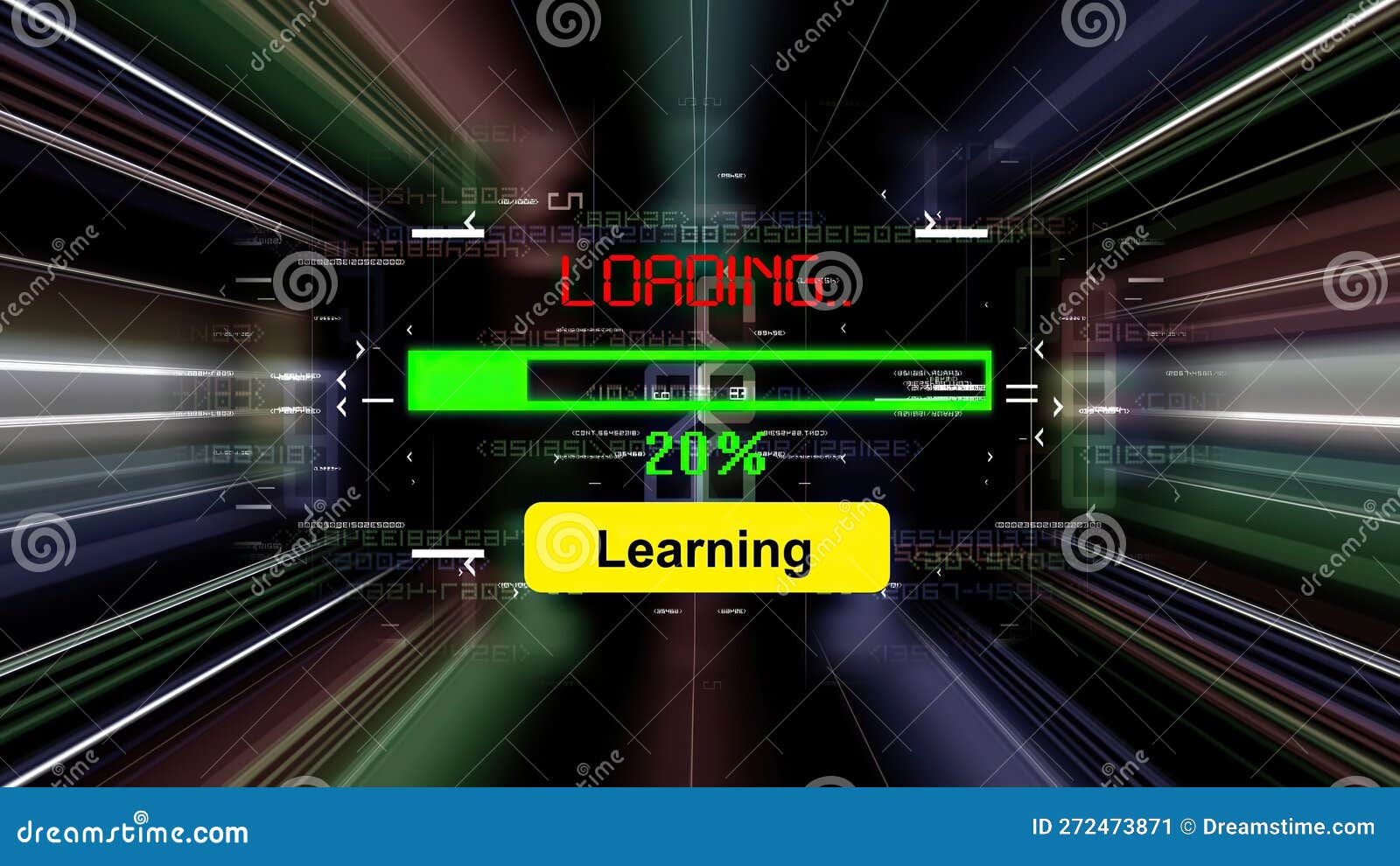 Loading Learn Progress Bar on the Screen Stock Image - Image of growth ...