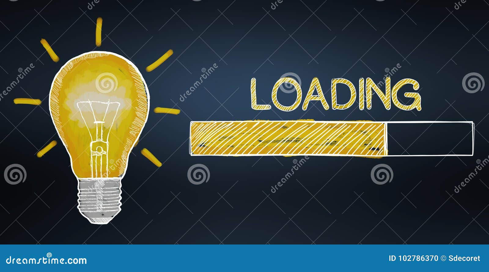 Loading Lightbulb Sketch Illustration Stock Illustration - Illustration ...
