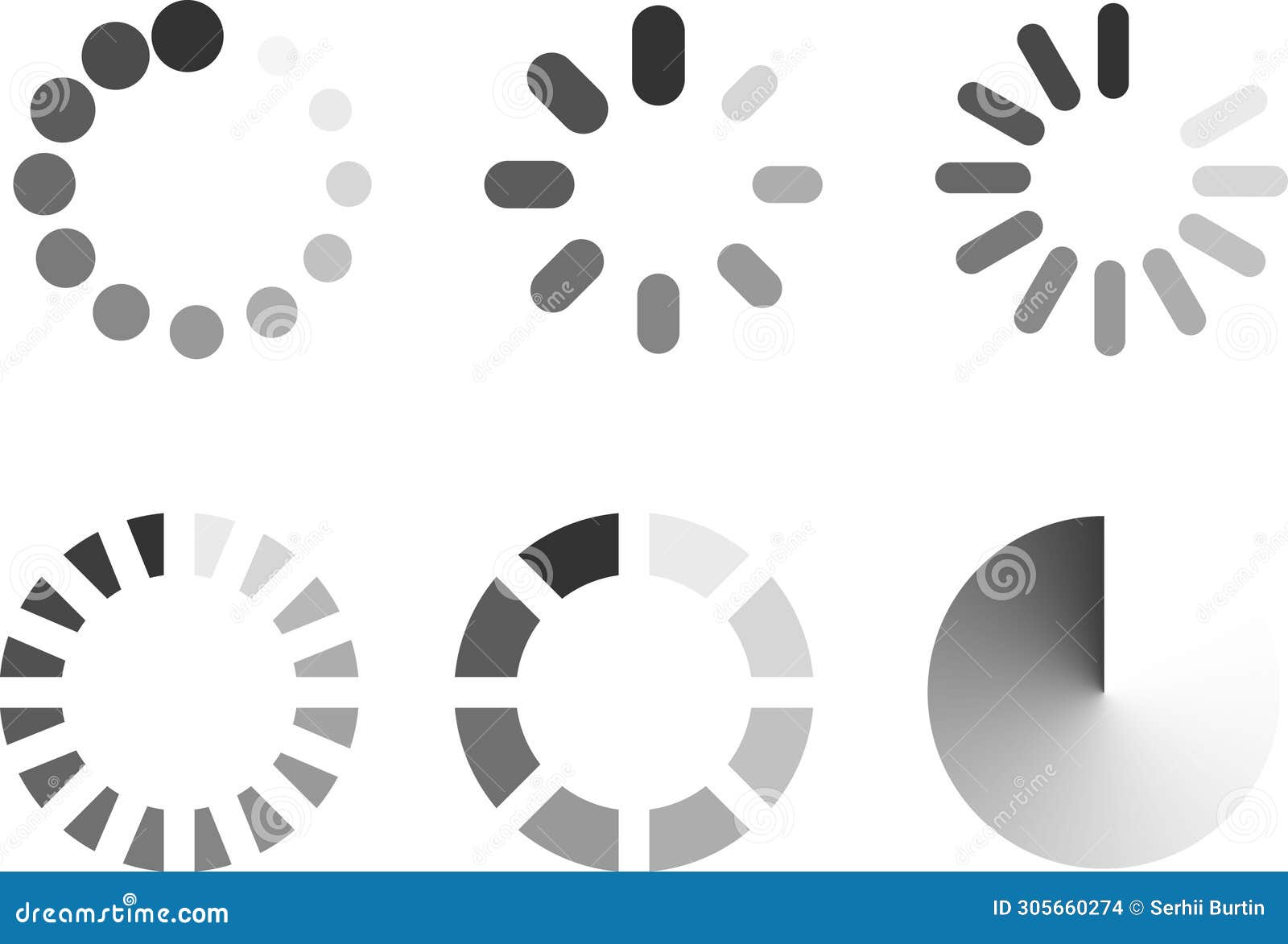 Loading Line Vector Collection - Load Symbols, Load Vector Icon, Loading, Loader. Stock Vector ...