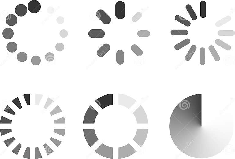 Loading Line Vector Collection - Load Symbols, Load Vector Icon ...