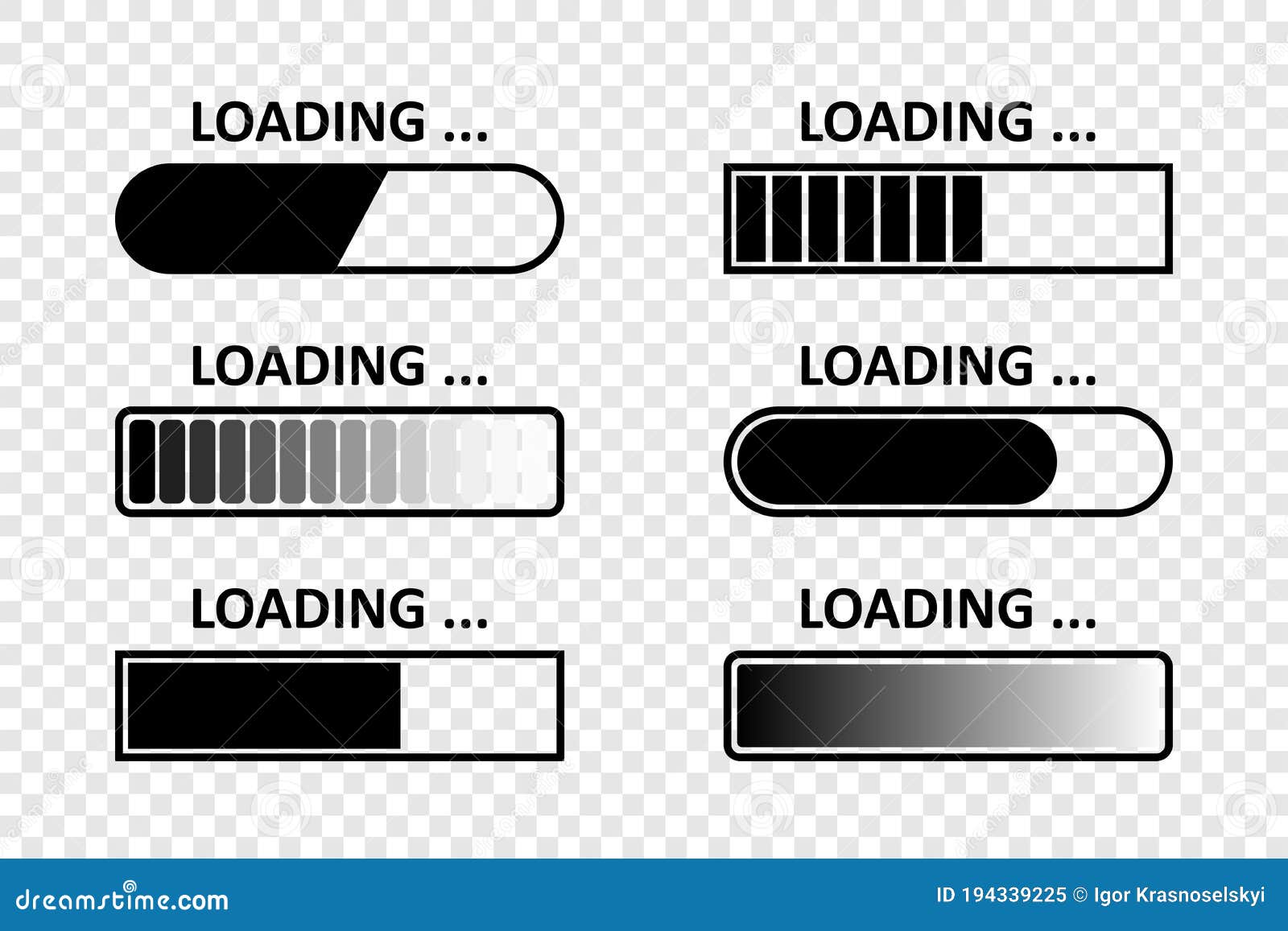 Loading. Load Icons. Loading Symbol. Load Bar Vector Icons. Vector ...