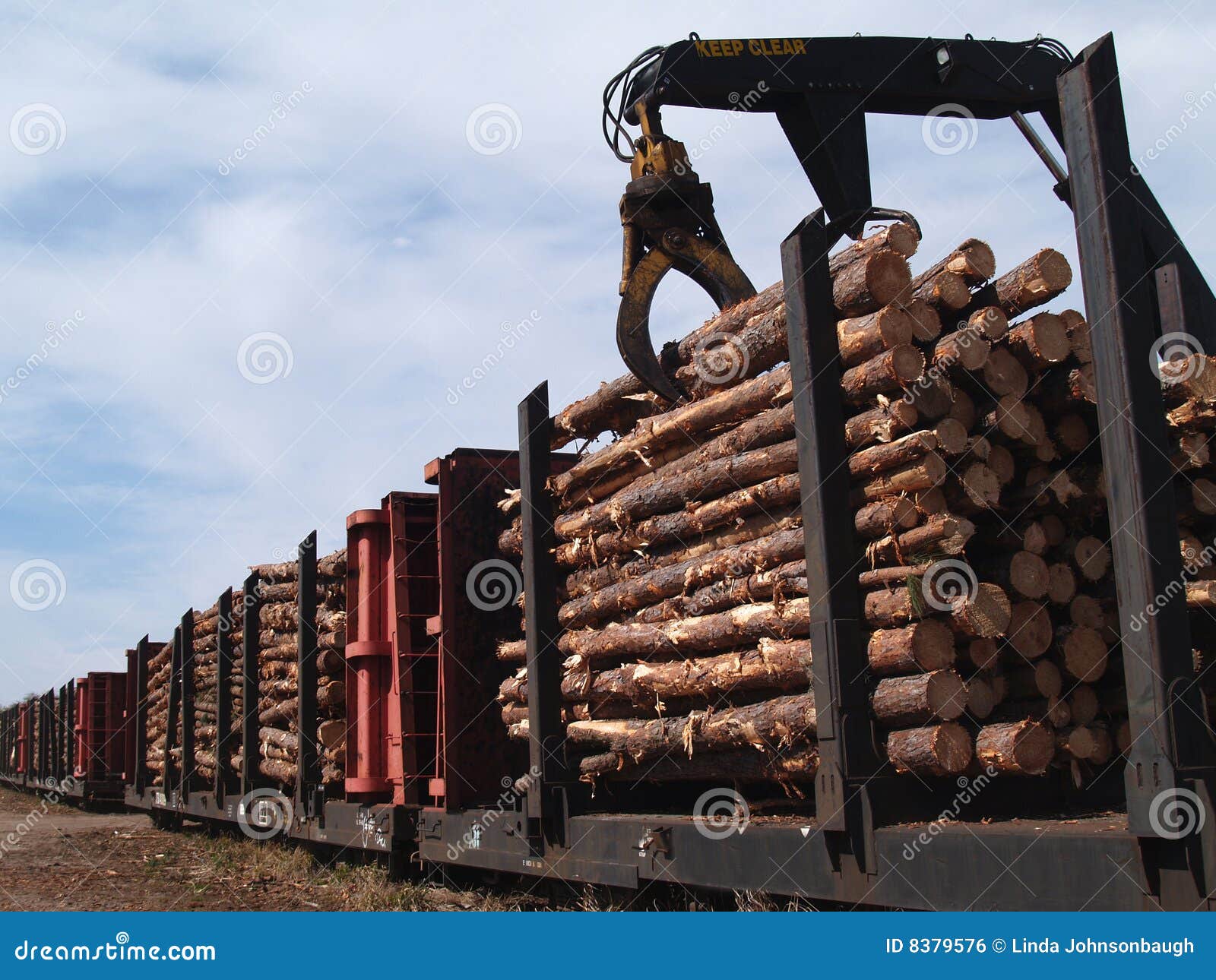 Loading Logs on a Railcar stock photo. Image of stack - 8379576