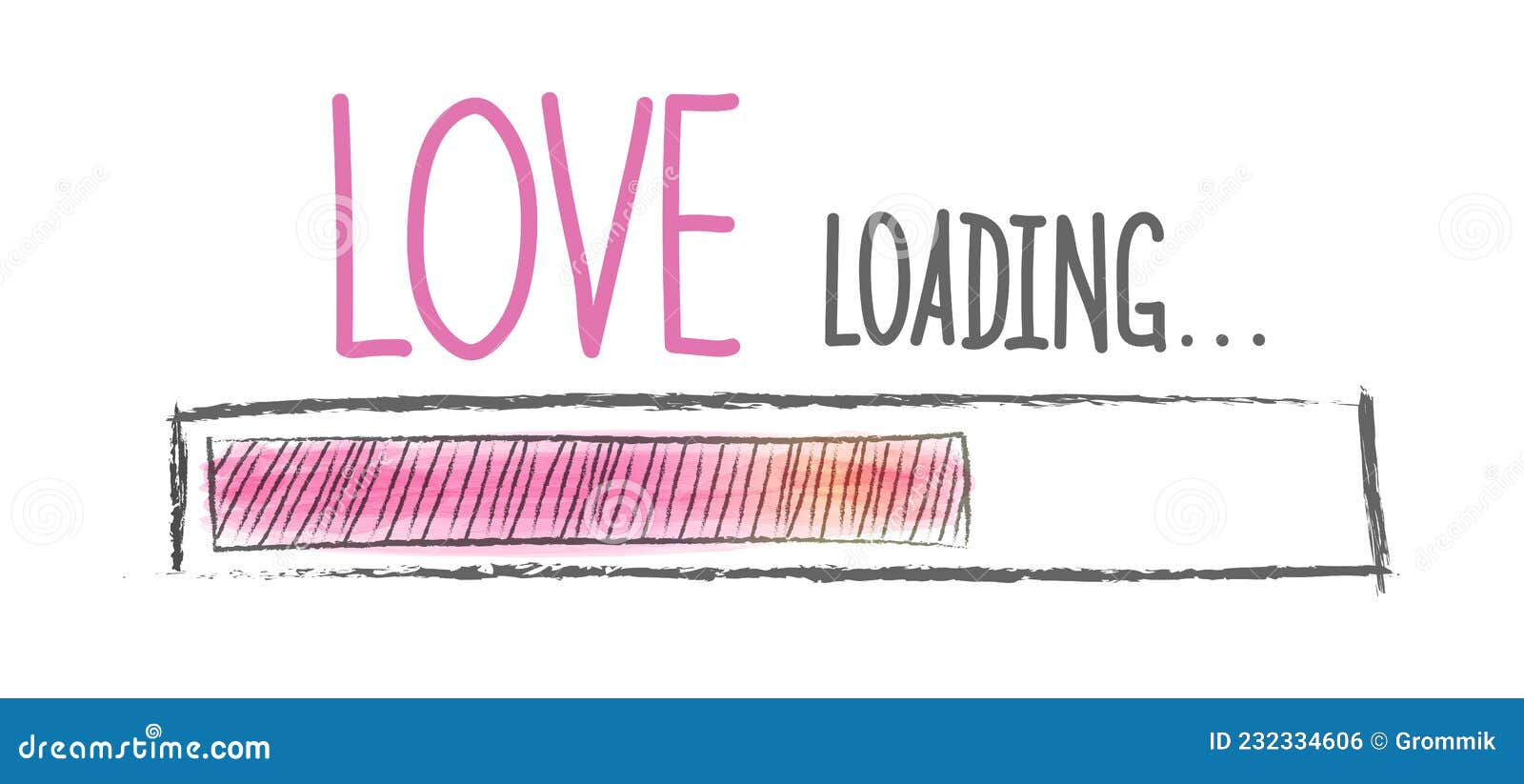 Loading Love. Love Load Progress Indicator Stock Vector - Illustration ...