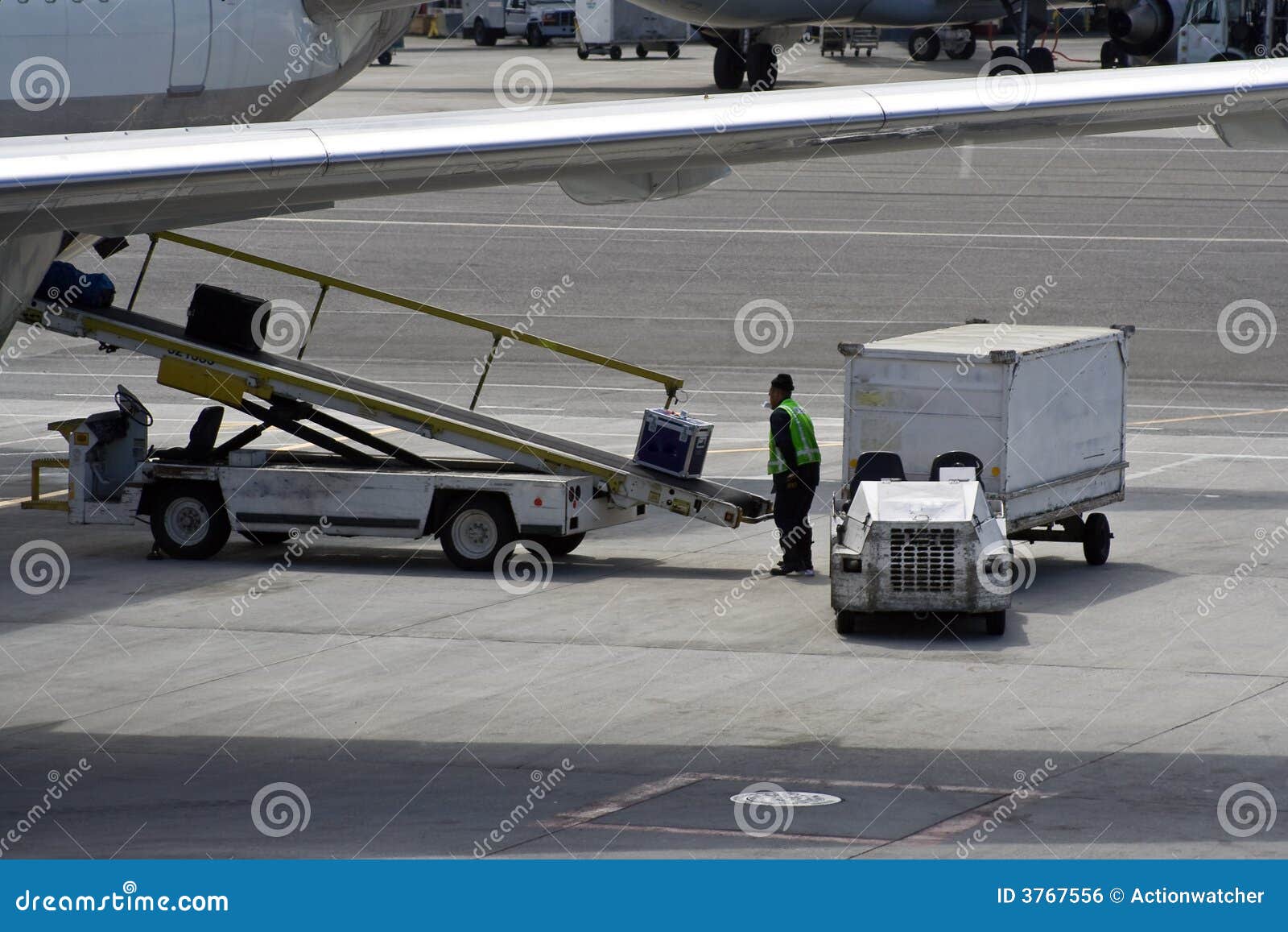 Loading luggage stock photo. Image of travel, flight, personnel - 3767556