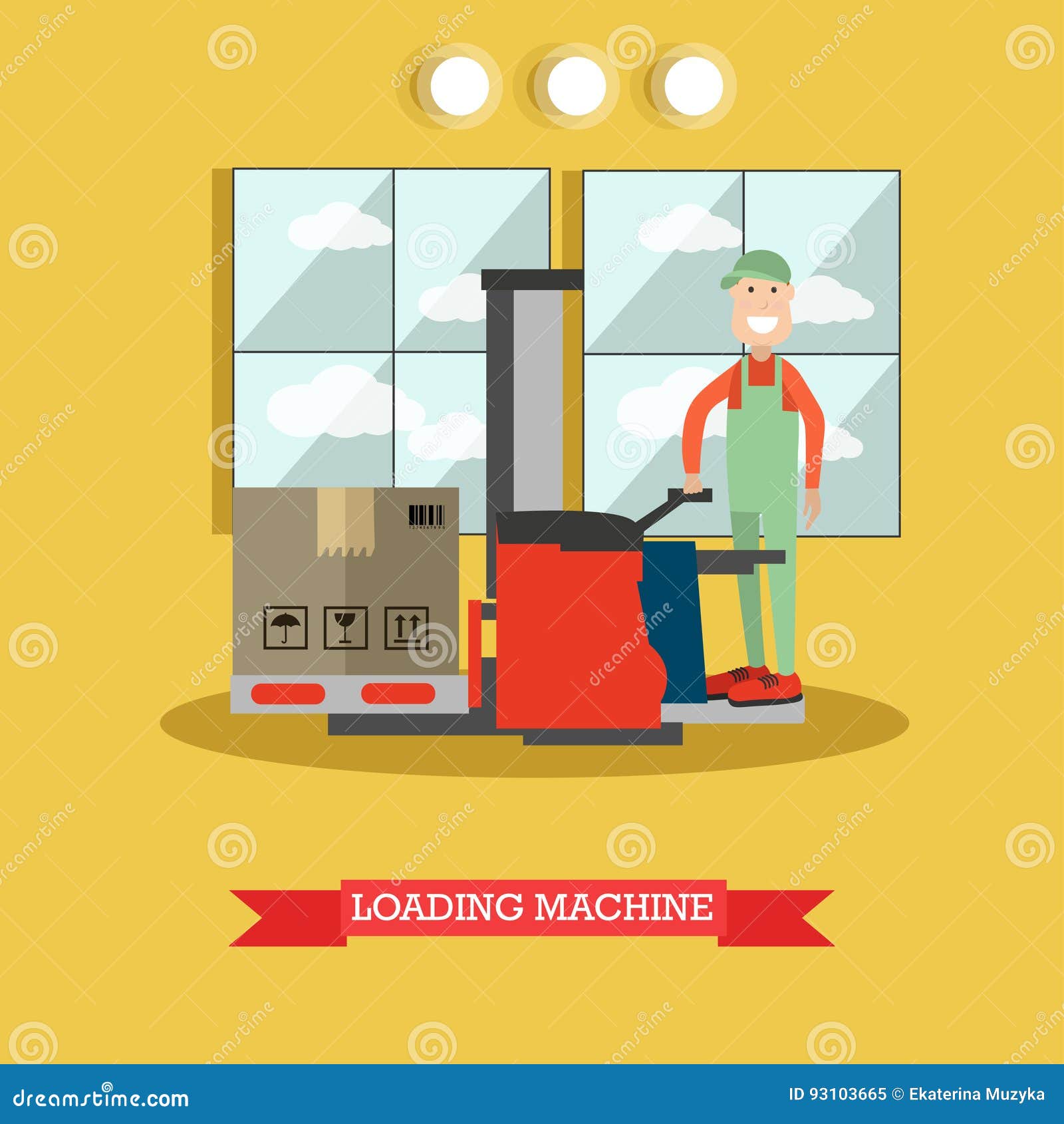 Using Lift Platforms Safely. Part 1 Of 4 Cartoon Vector | CartoonDealer ...