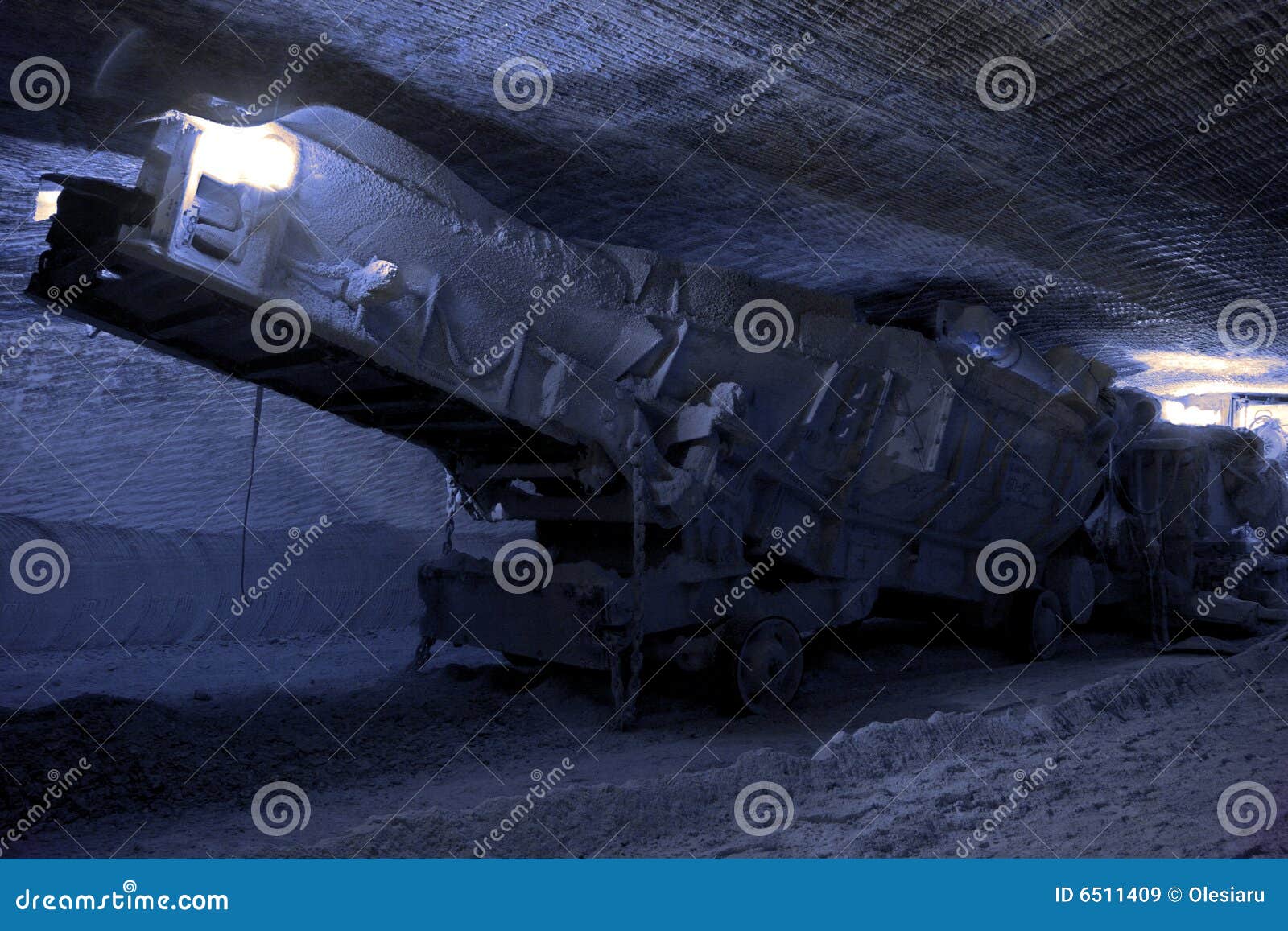 Loading Machine Set in Underground Mine Stock Image - Image of mining ...